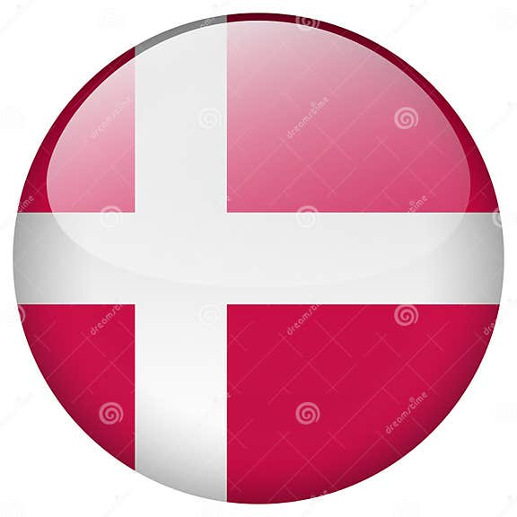 Denmark flag button stock vector. Illustration of graphic - 301967259