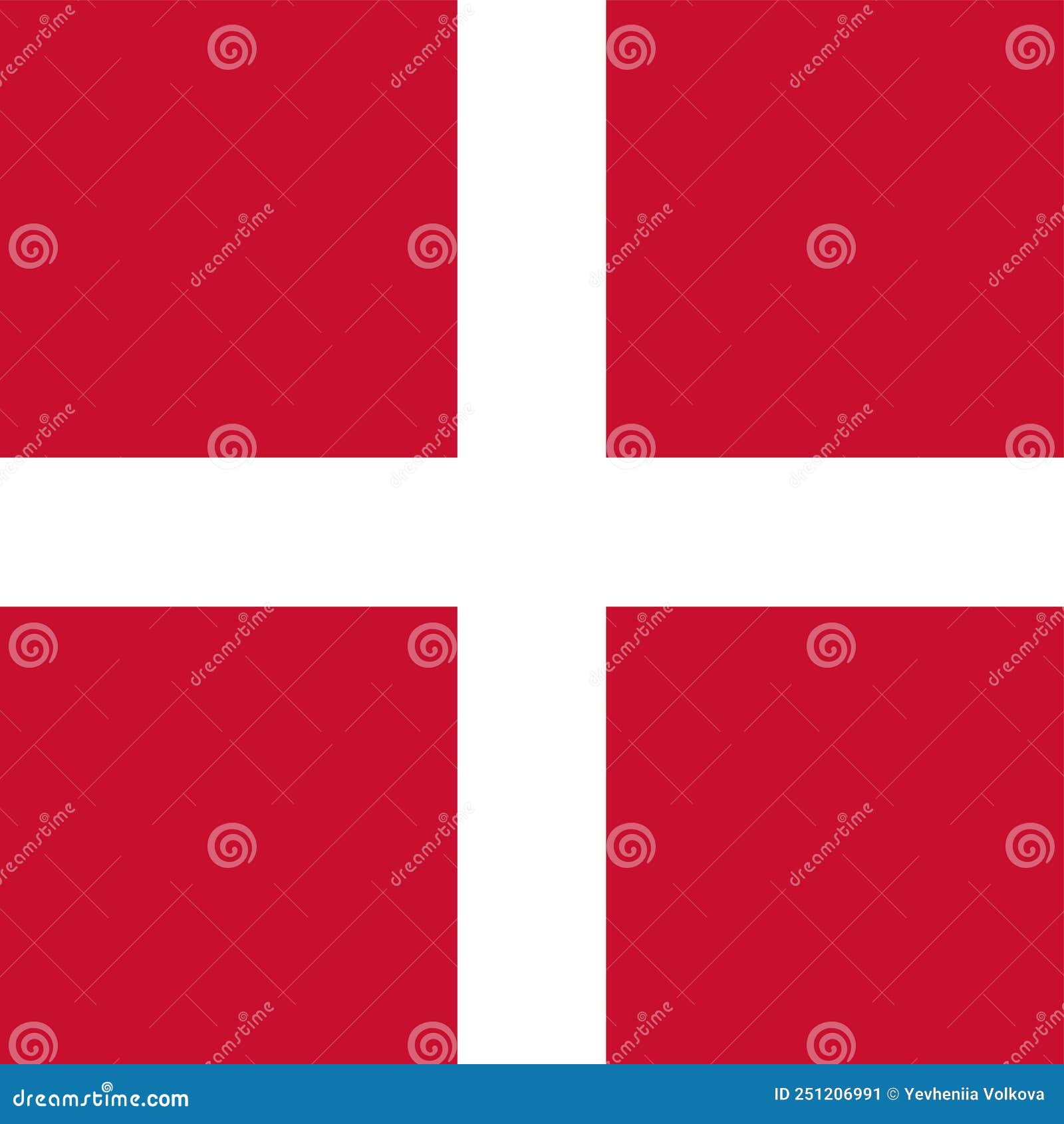 Denmark Flag. Correct RGB Colours Stock Vector - Illustration of ...
