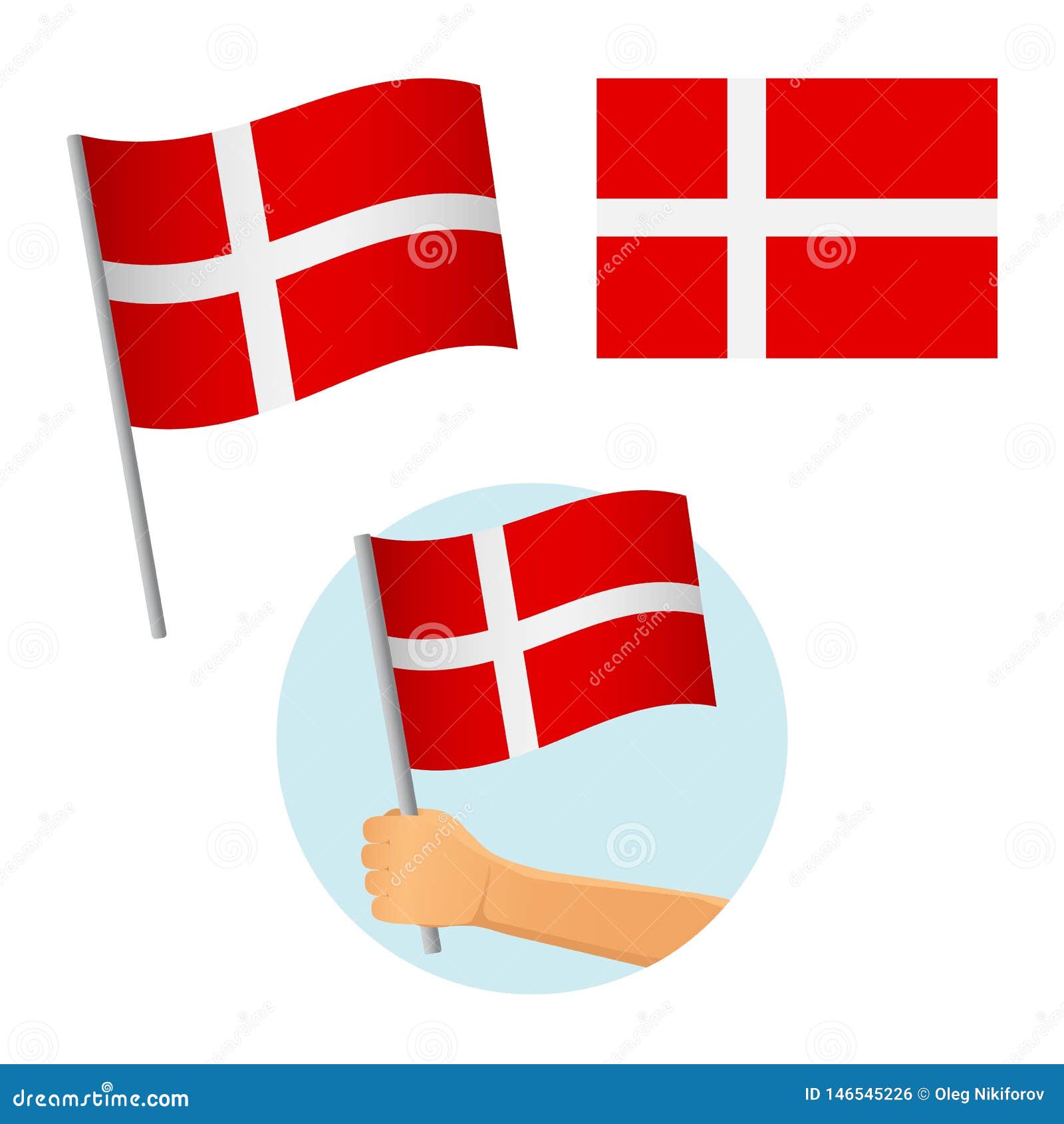 Denmark Flag. Icon Of Danish. National Flag Of Danmark. Logo Of ...