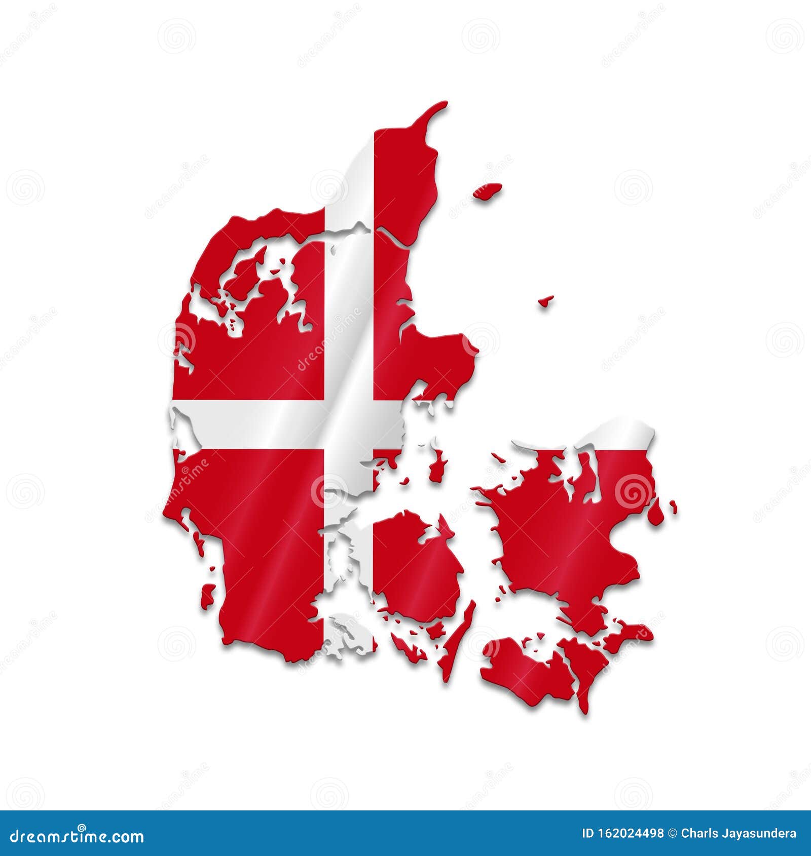 Denmark flag with map stock illustration. Illustration of whight ...