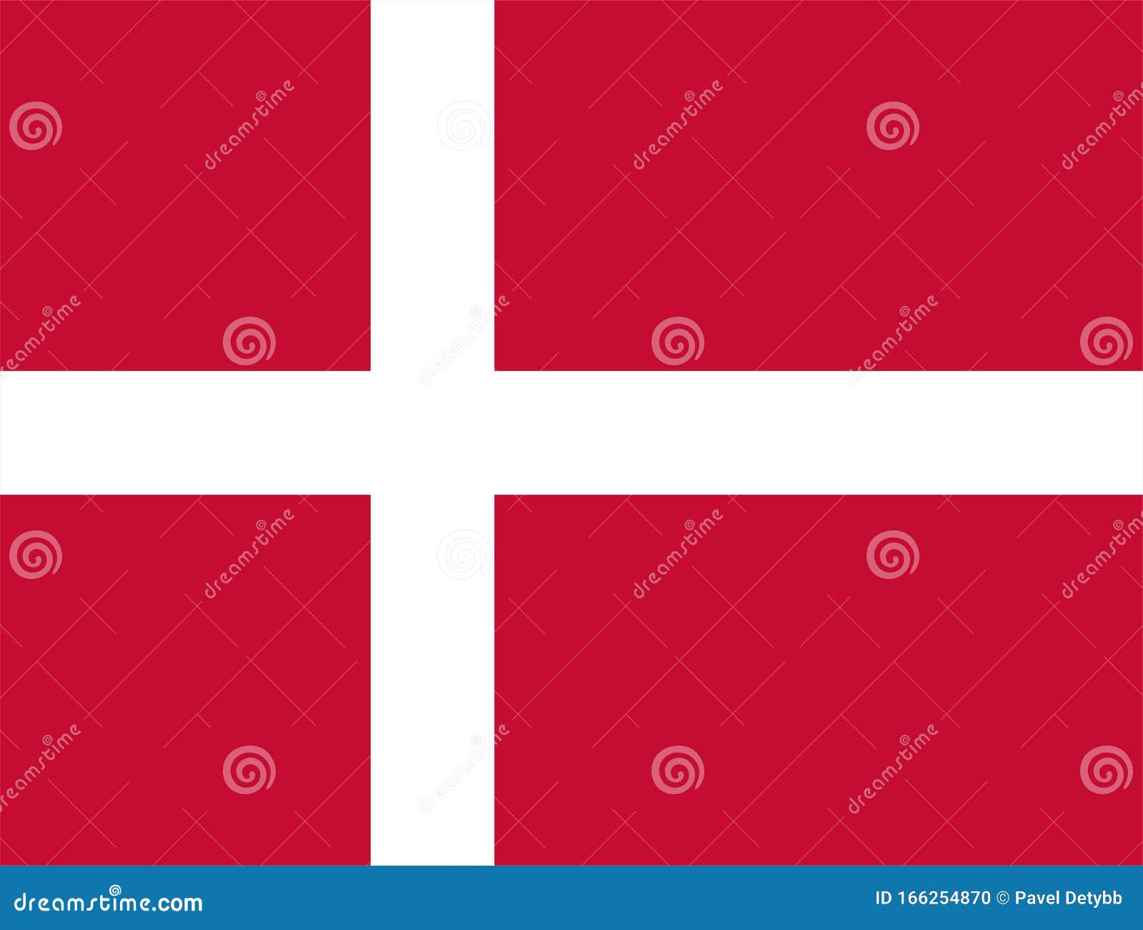 Denmark Flag. Official Flag of Denmark. Vector Illustration Stock ...