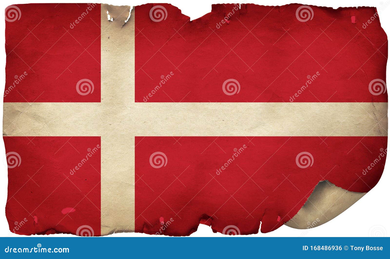 Denmark Flag on Old Paper stock photo. Image of grunge - 168486936