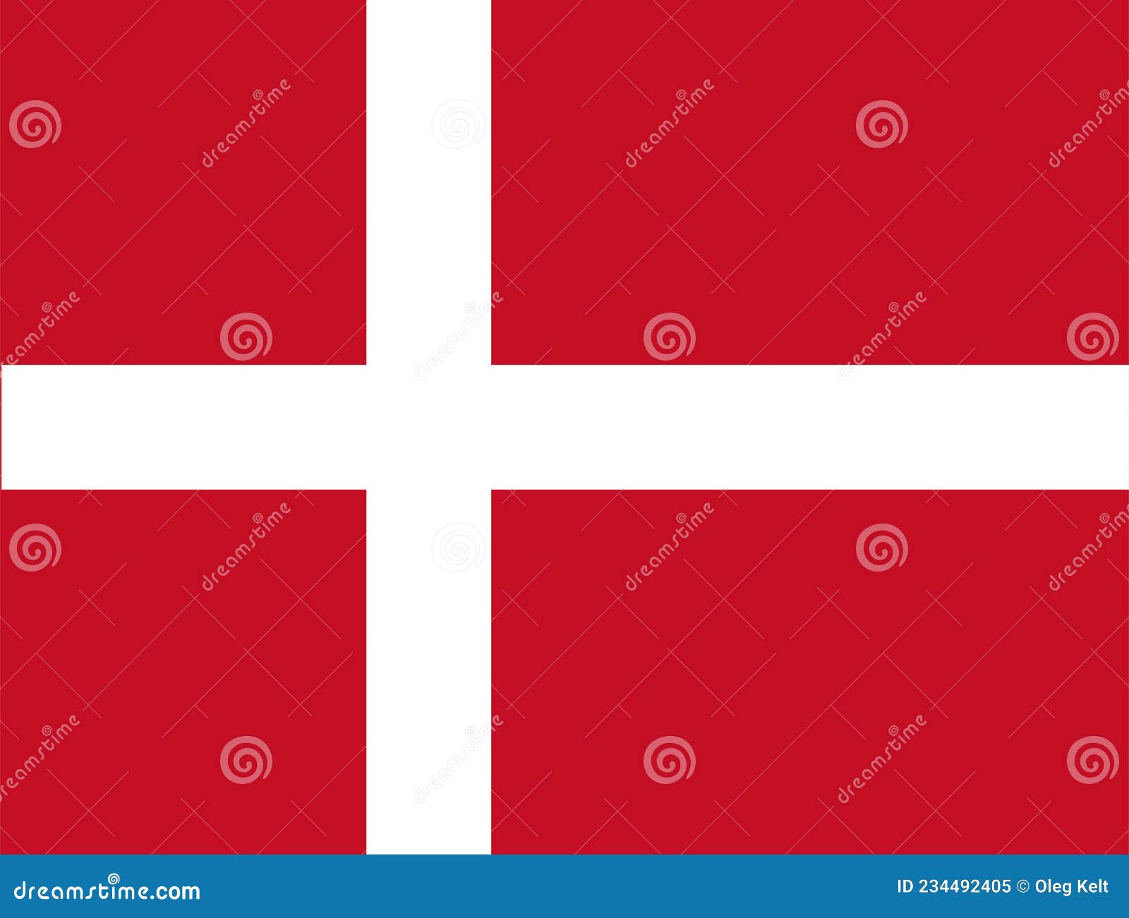 Denmark Flag - Original Colors and Proportions. Vector Illustration EPS ...