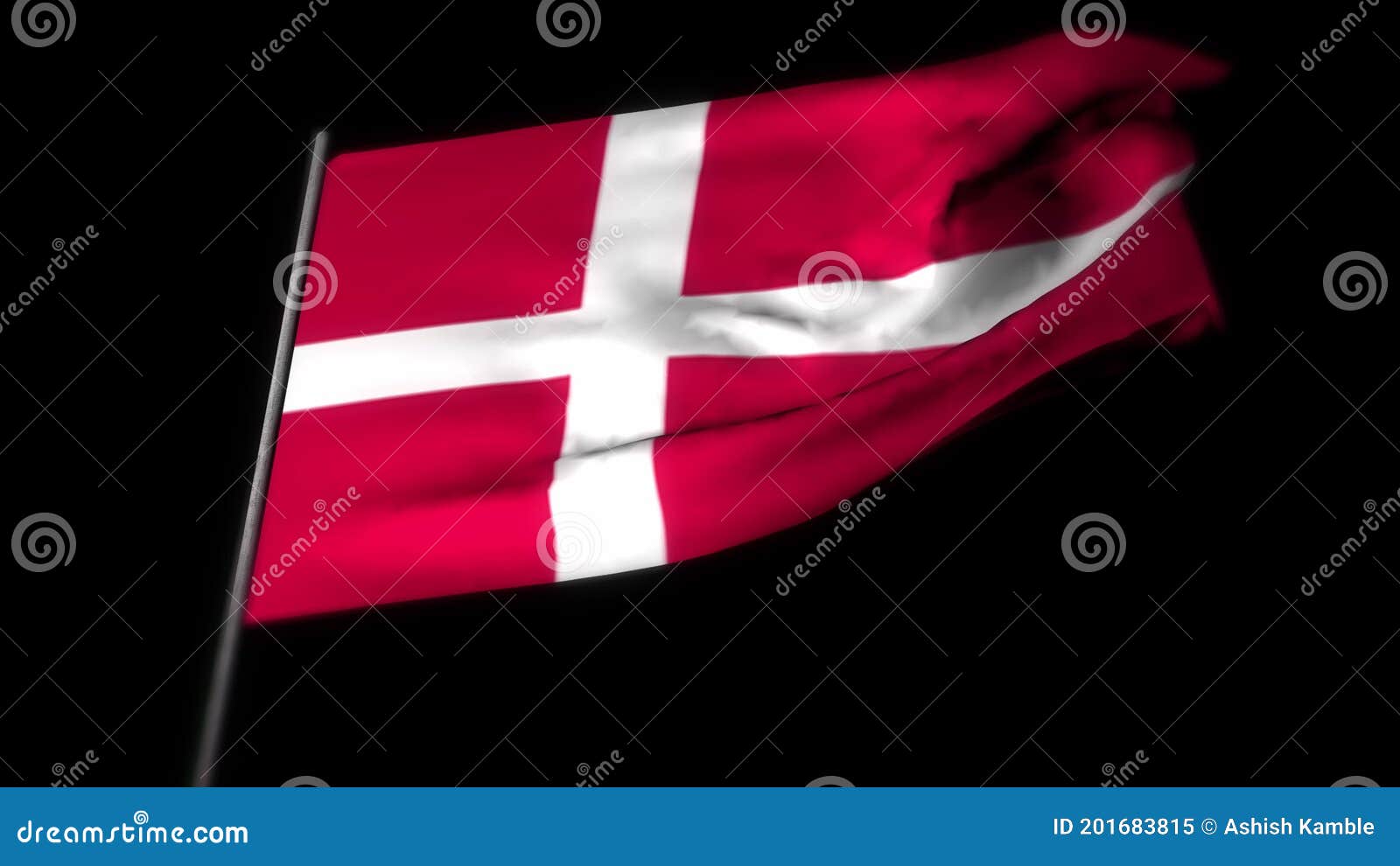 Denmark Flag , Realistic 3D Animation of Waving Flag. Denmark Flag ...