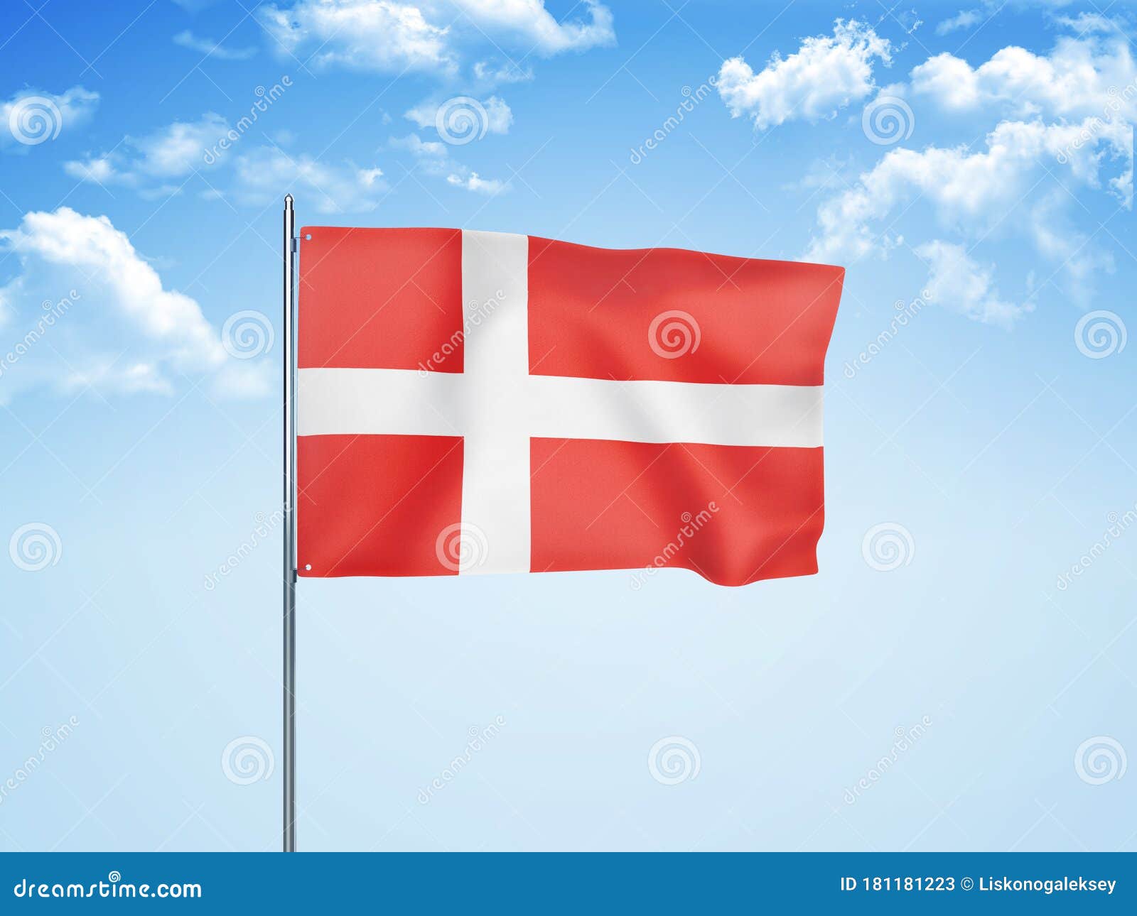 Denmark Flag. Icon Of Danish. National Flag Of Danmark. Logo Of ...