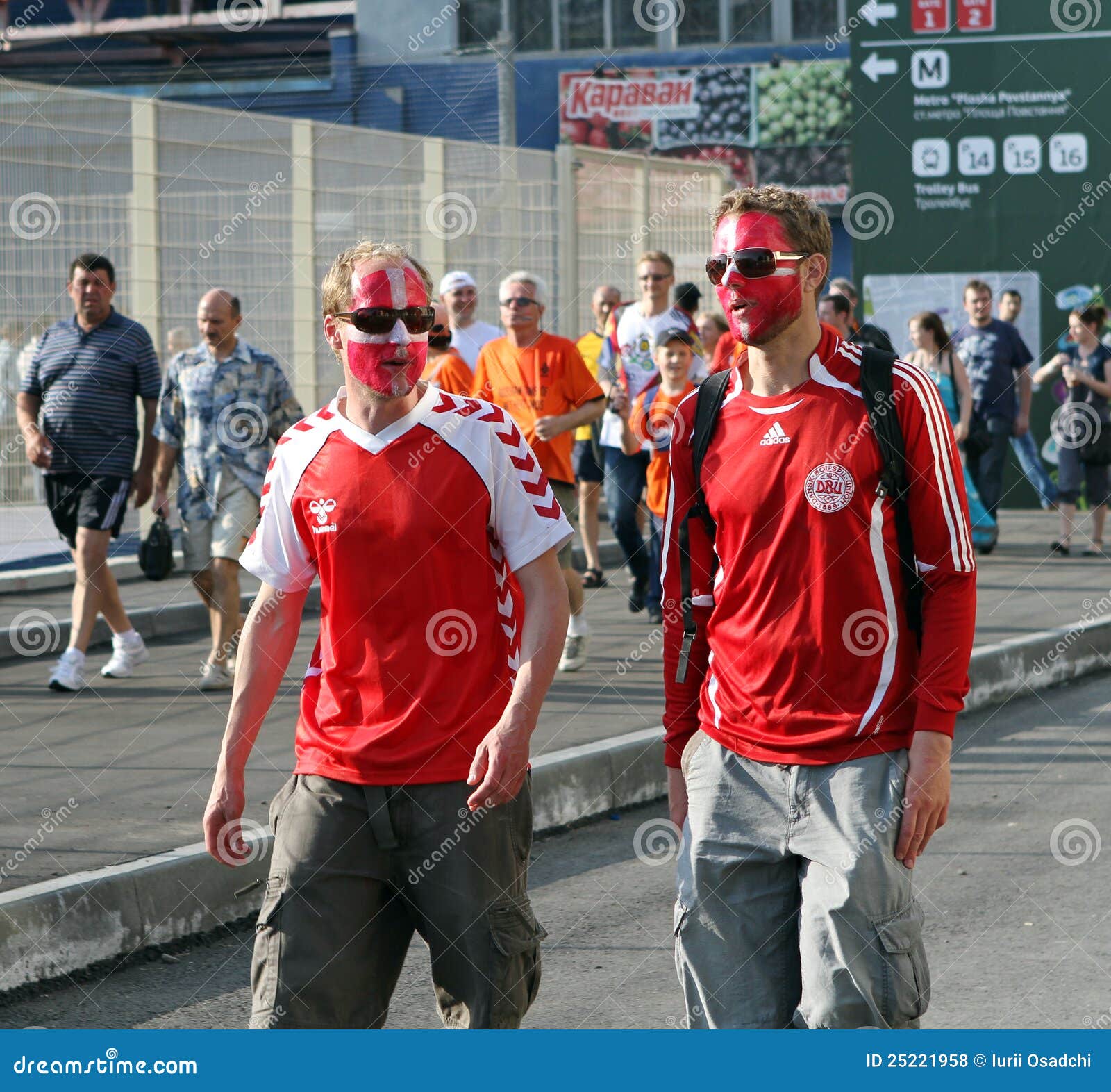 Denmark football fans editorial stock photo. Image of people - 25221958