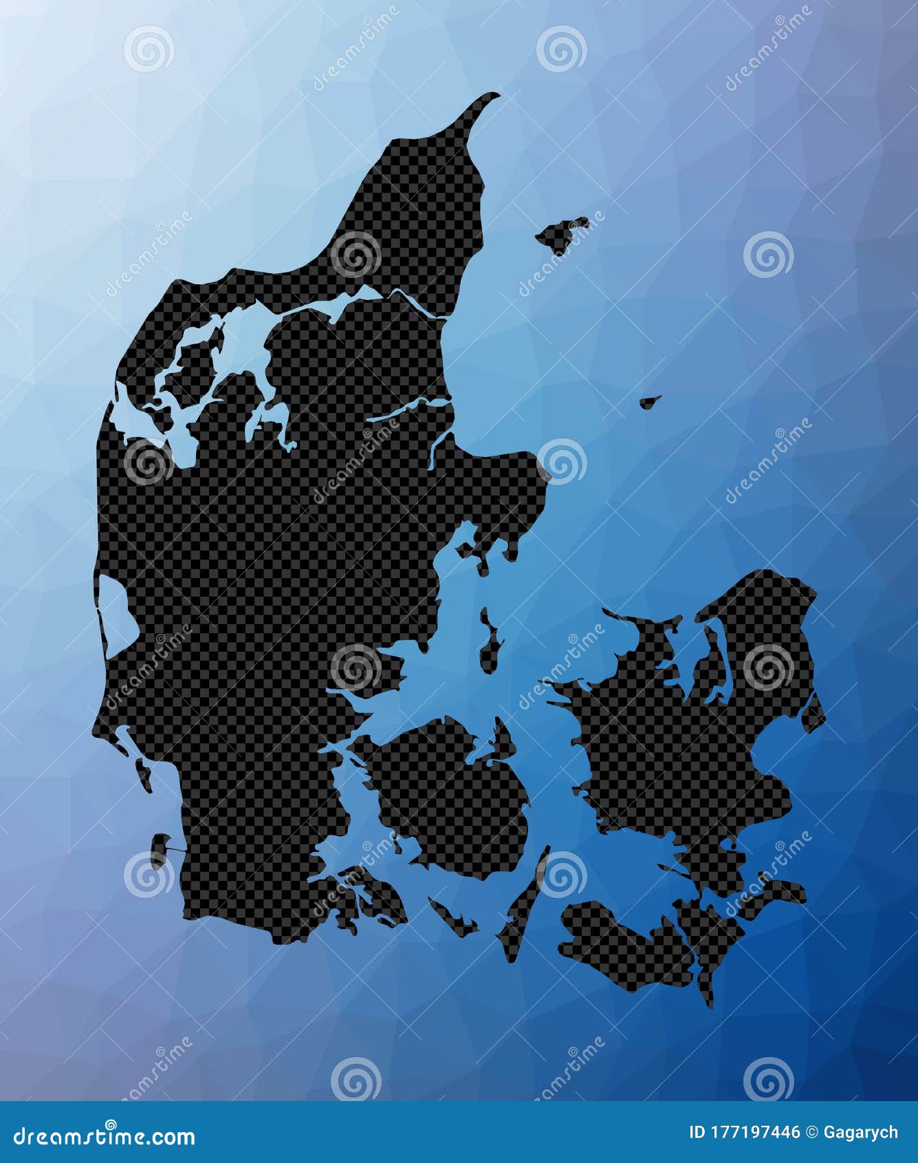 Denmark geometric map. stock vector. Illustration of diamond - 177197446