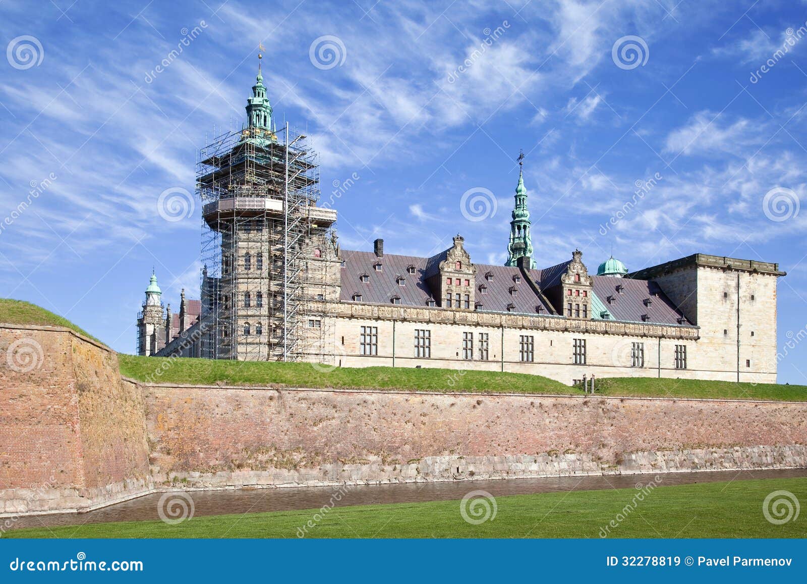 Denmark. Hamlet Castle. Kronborg Stock Image - Image of antique ...
