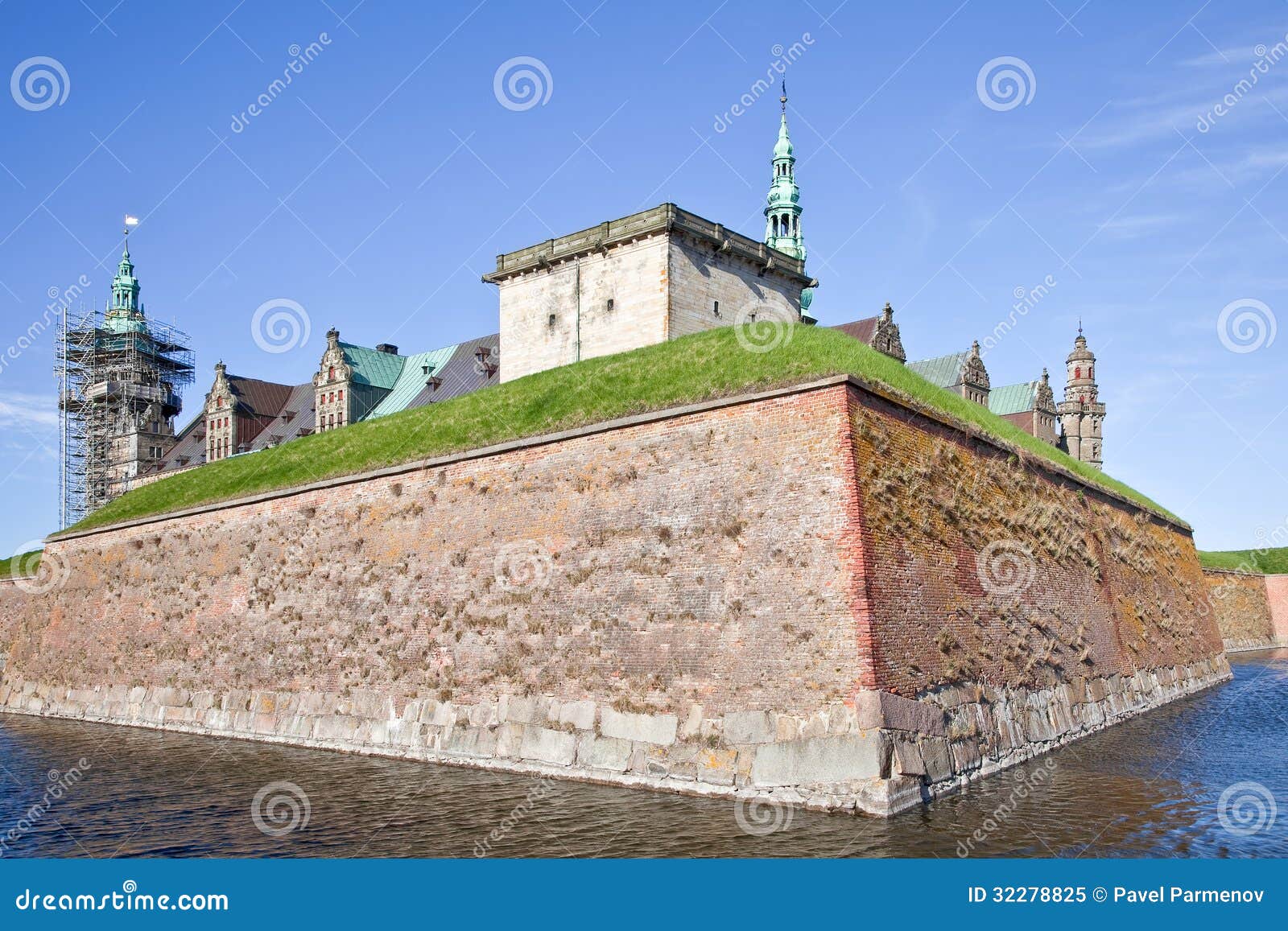 Denmark. Hamlet Castle. Kronborg Stock Image - Image of fortress ...