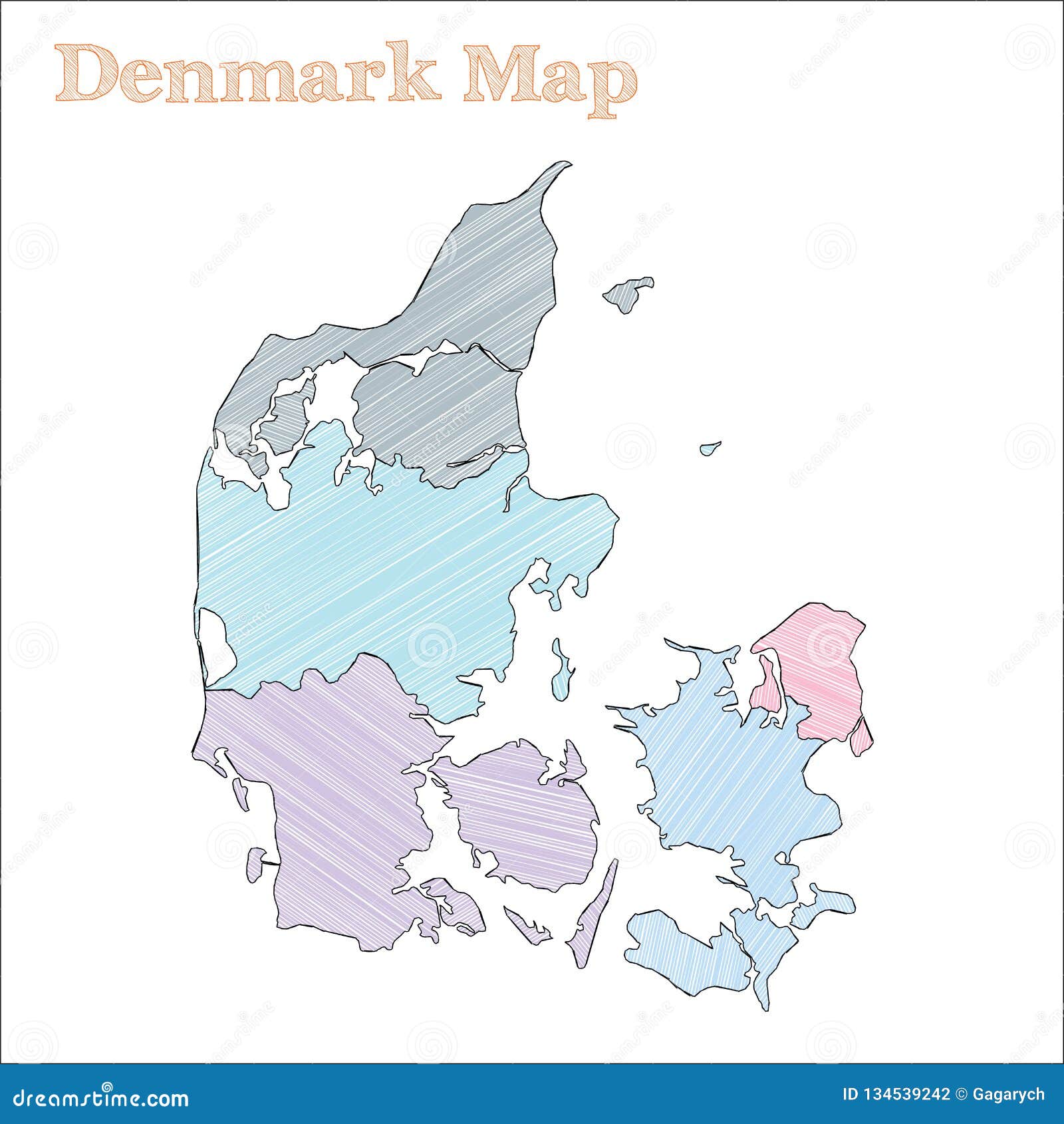 Denmark hand-drawn map. stock vector. Illustration of drawn - 134539242 Denmark hand-drawn map. stock vector. Illustration of drawn - 134539242