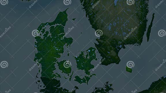 Denmark Highlighted. Physical Stock Illustration - Illustration of land ...
