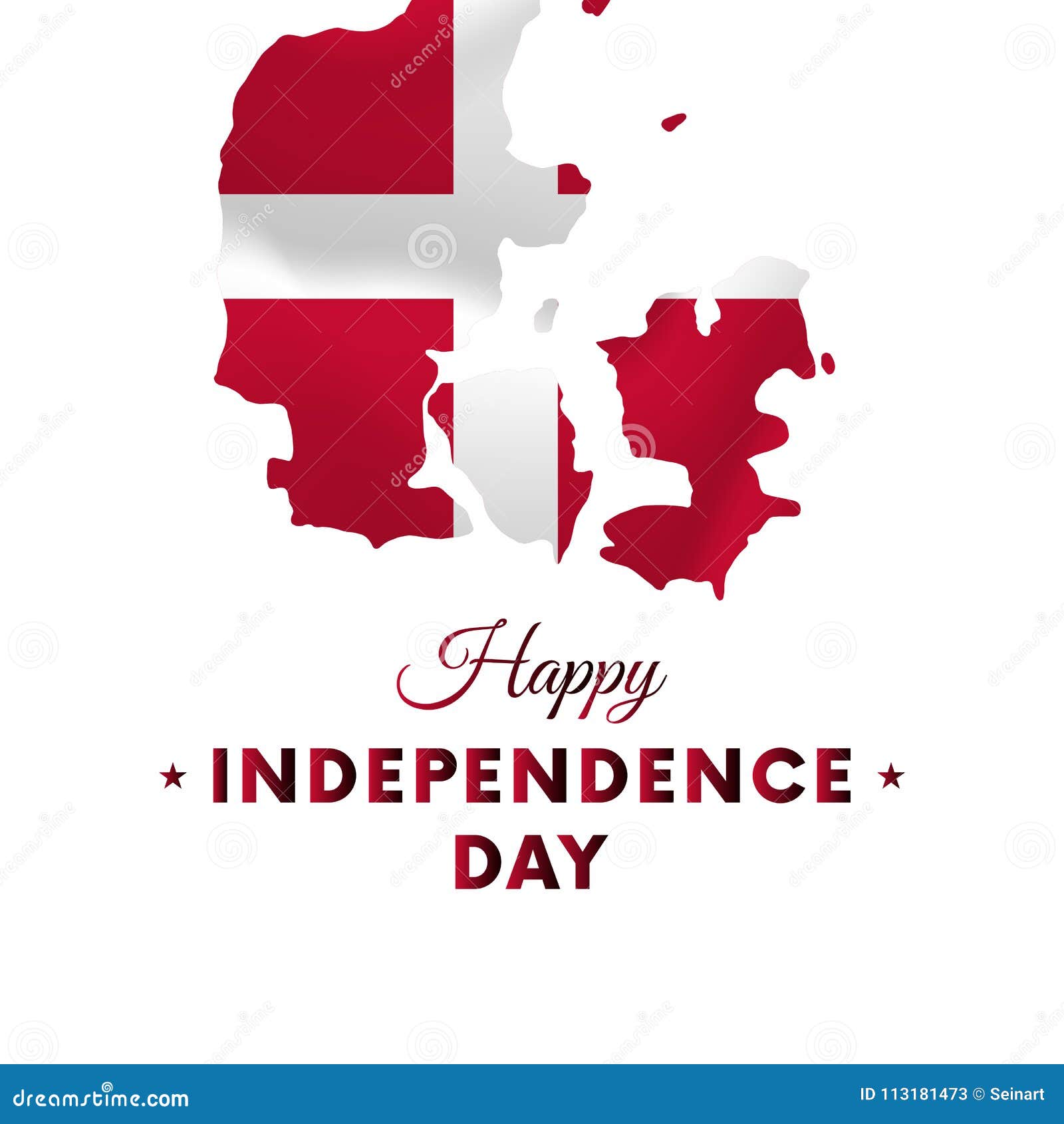 Denmark Independence Day. Denmark Map. Vector Illustration. Stock ...