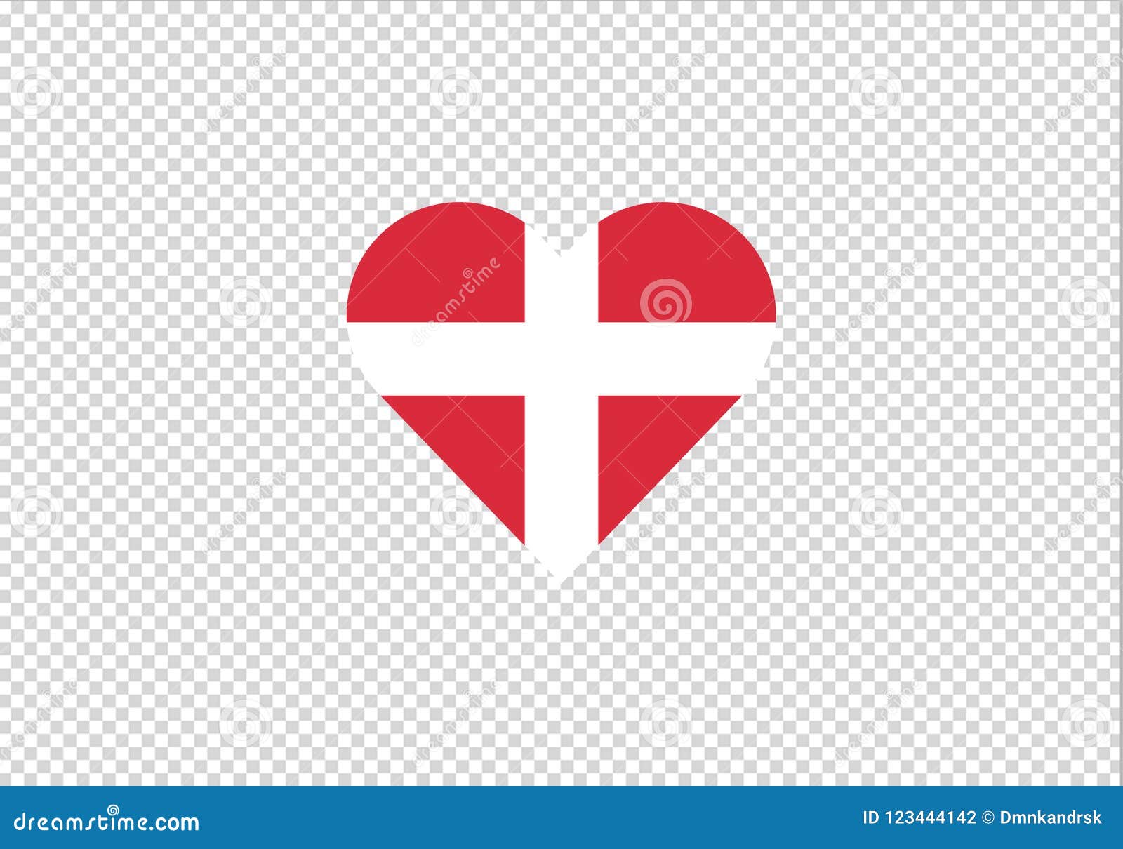 Denmark flag love heart stock vector. Illustration of design - 123444142