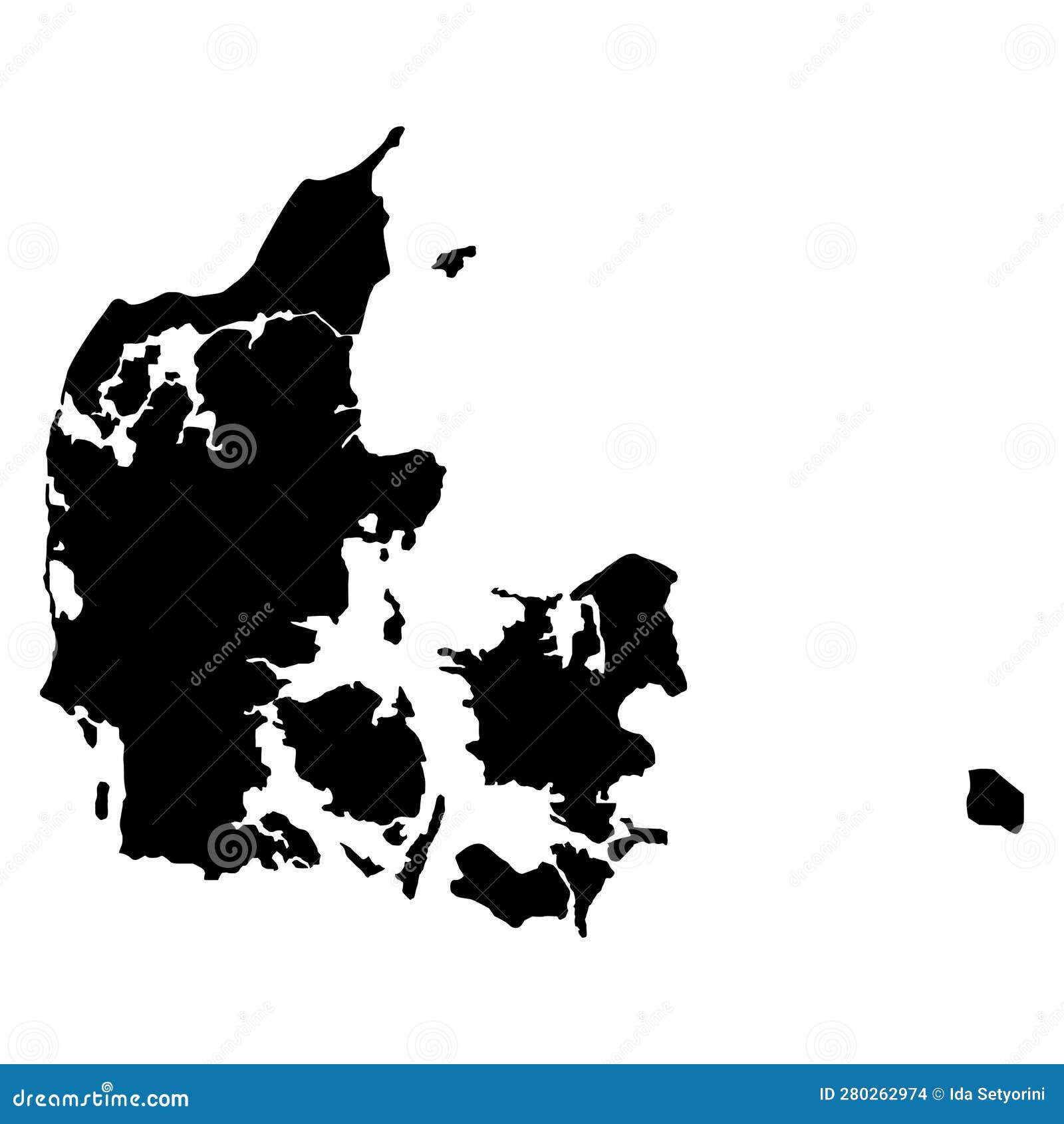 Denmark map icon vector stock illustration. Illustration of flag ...