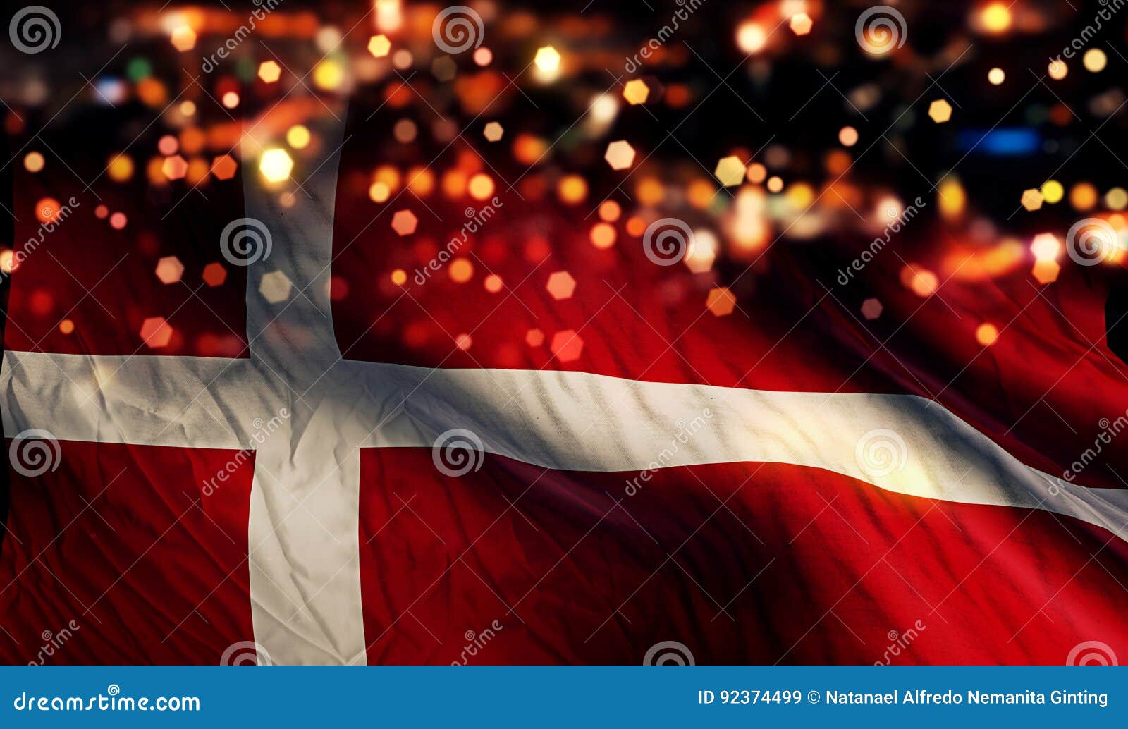 Denmark National Team Background With Ball And Flag Stock Image ...