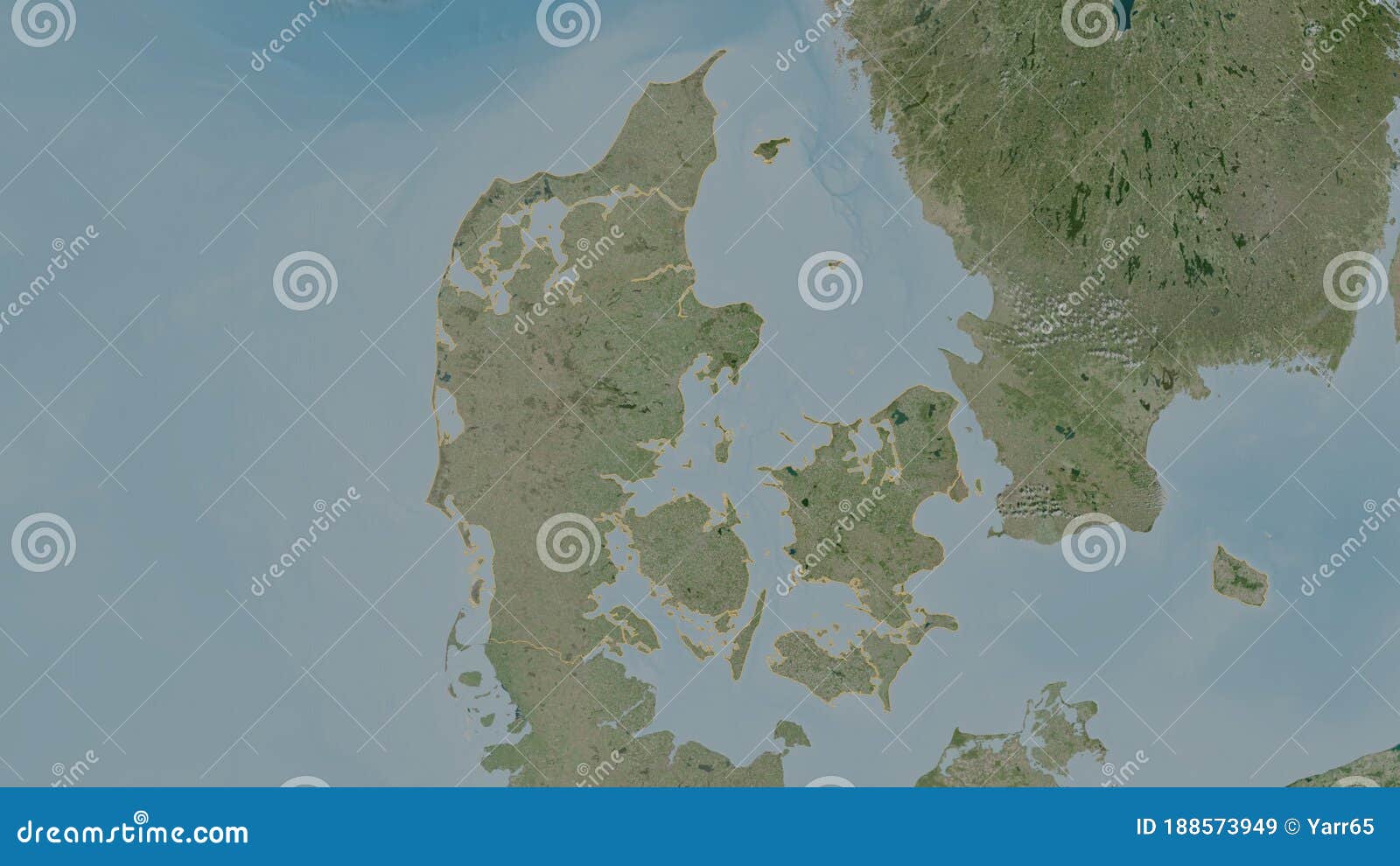 Denmark - Overview. Satellite Stock Illustration - Illustration of ...