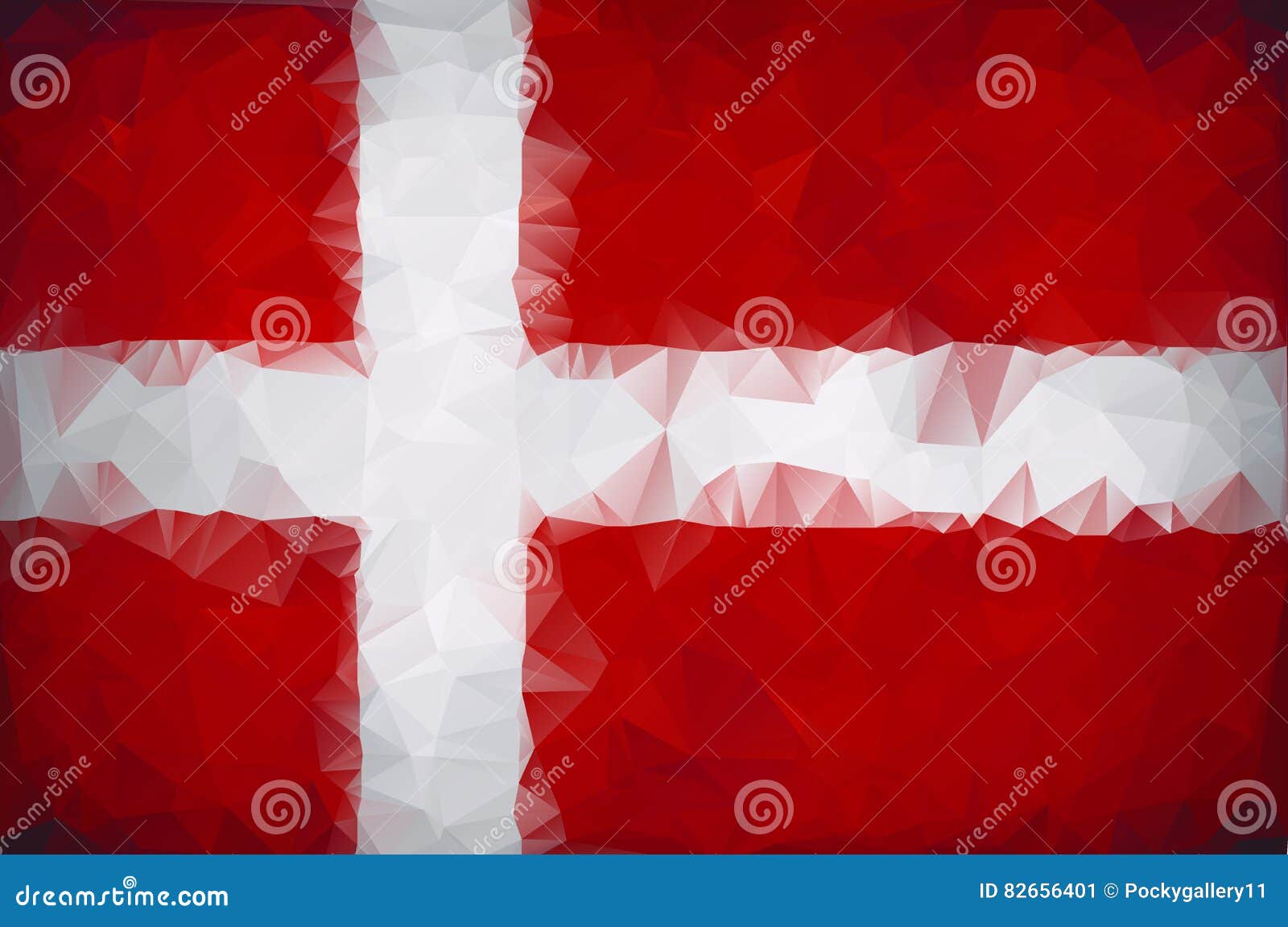 Denmark Polygon Flag Texture Stock Vector - Illustration of geometry ...