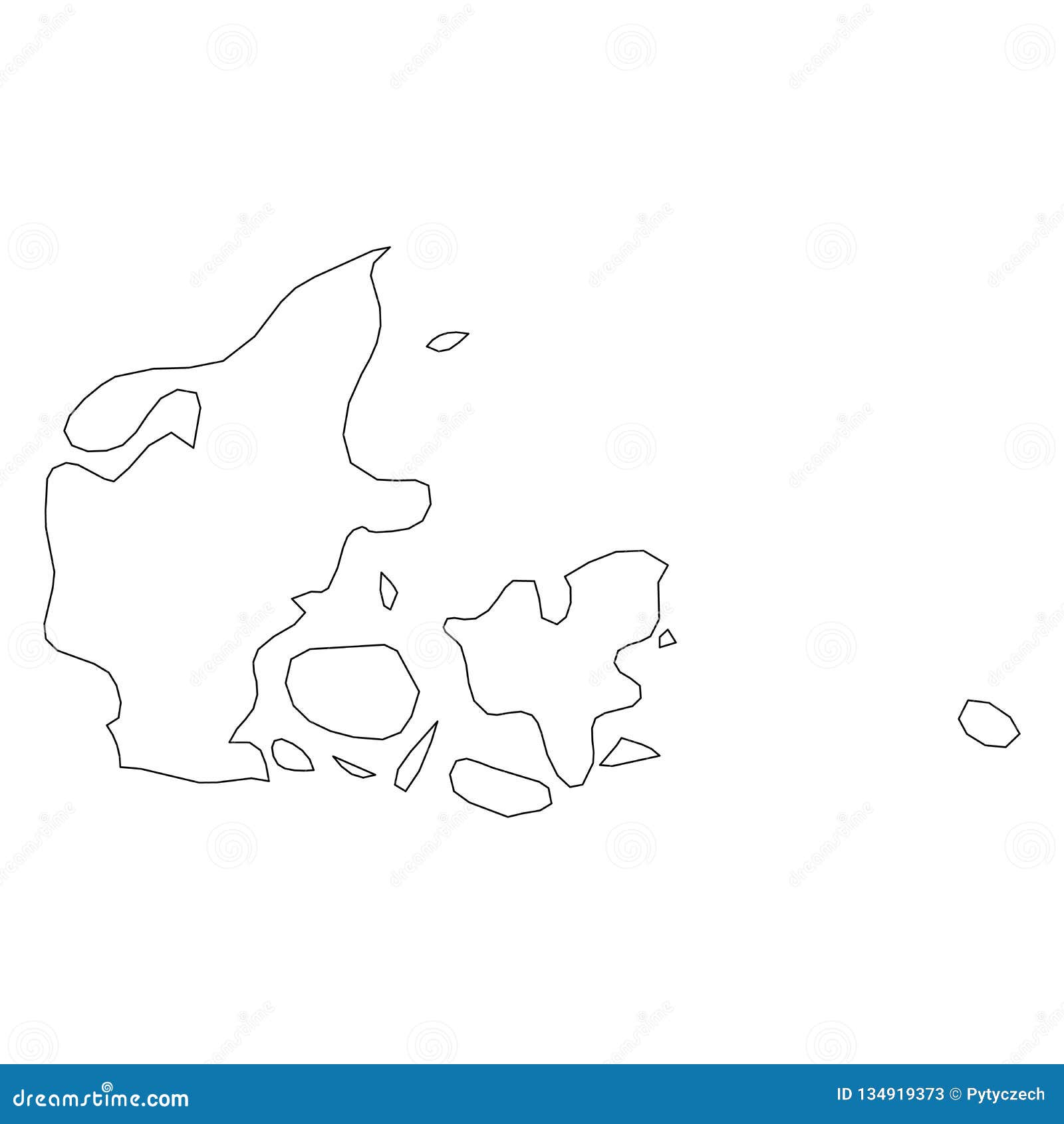 Simple Denmark Map