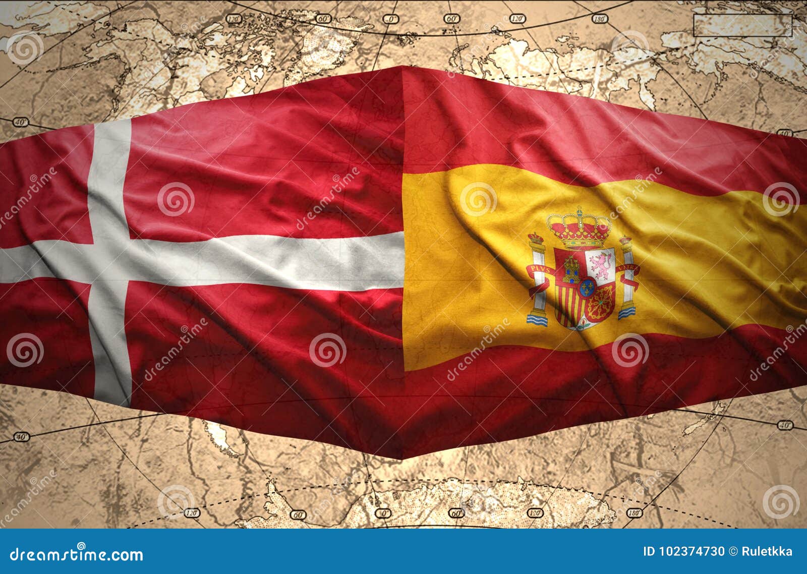 Denmark and Spain stock illustration. Illustration of denmark - 102374730