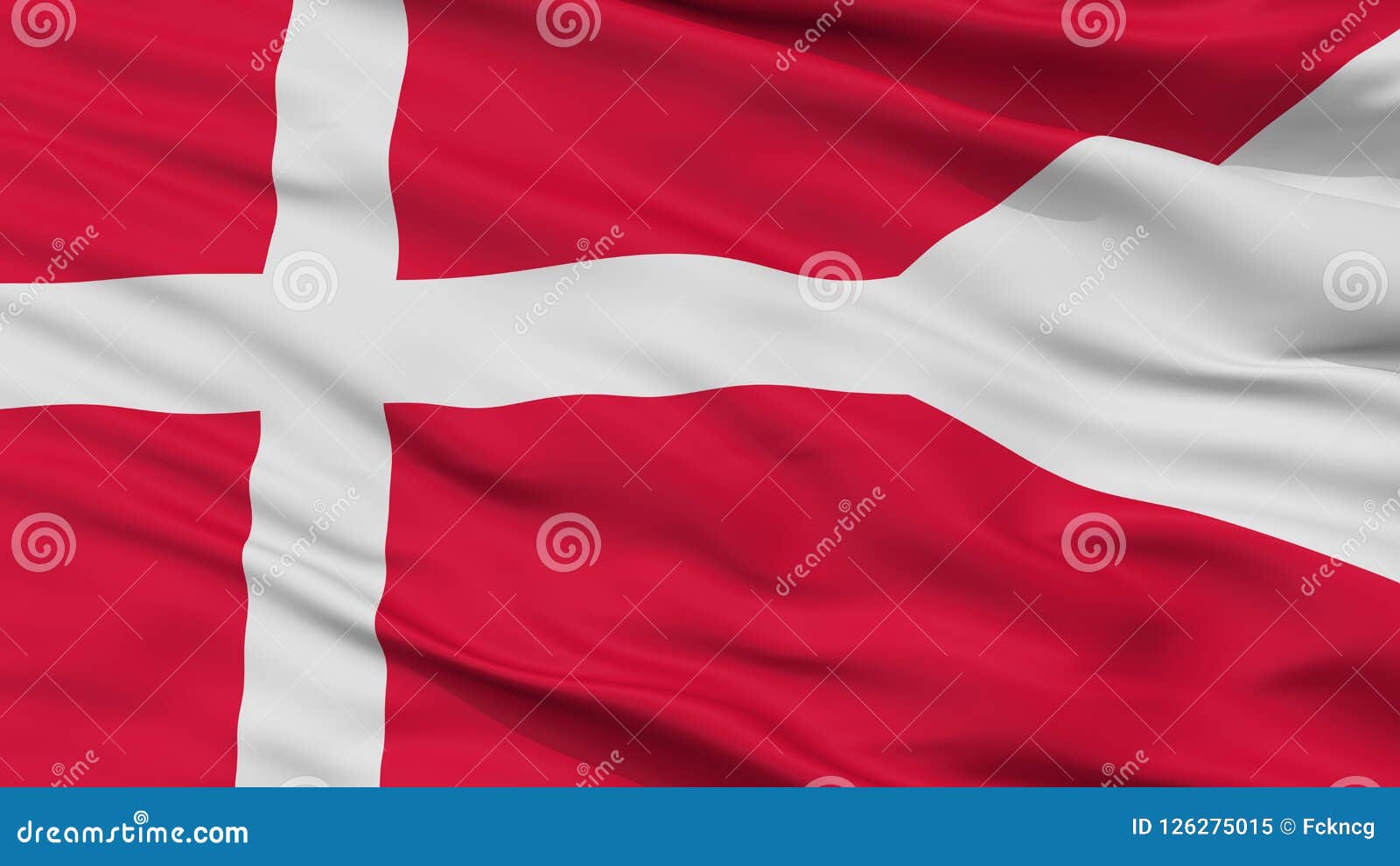Denmark State Flag Closeup View Stock Illustration - Illustration of ...