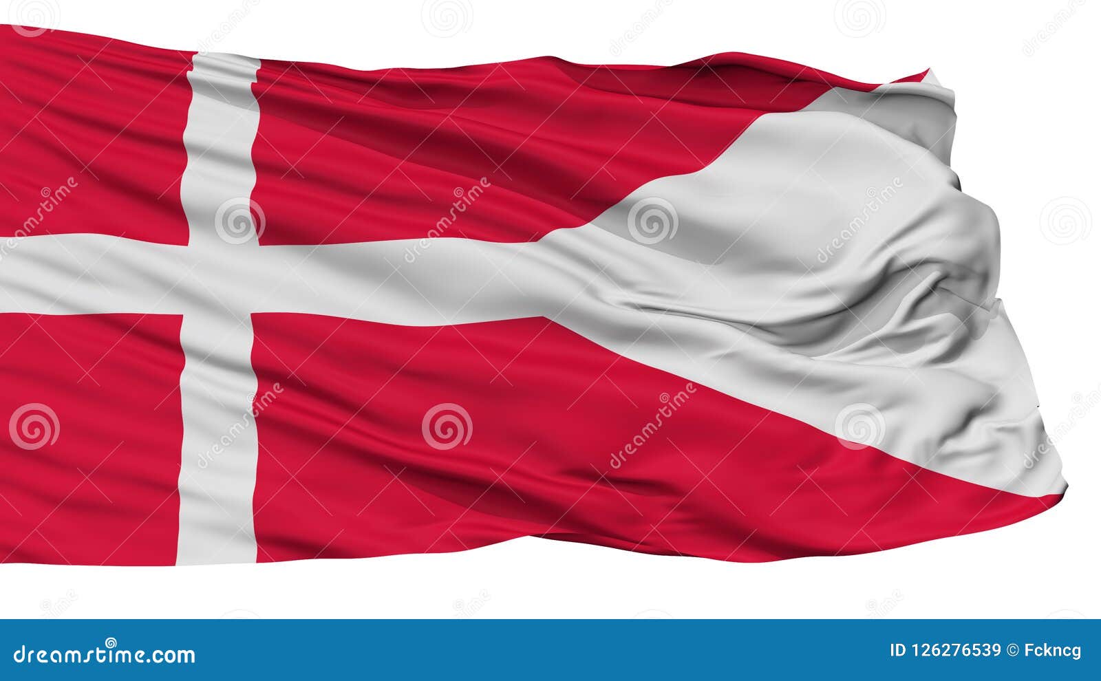 Denmark State Flag, Isolated on White Stock Illustration - Illustration ...