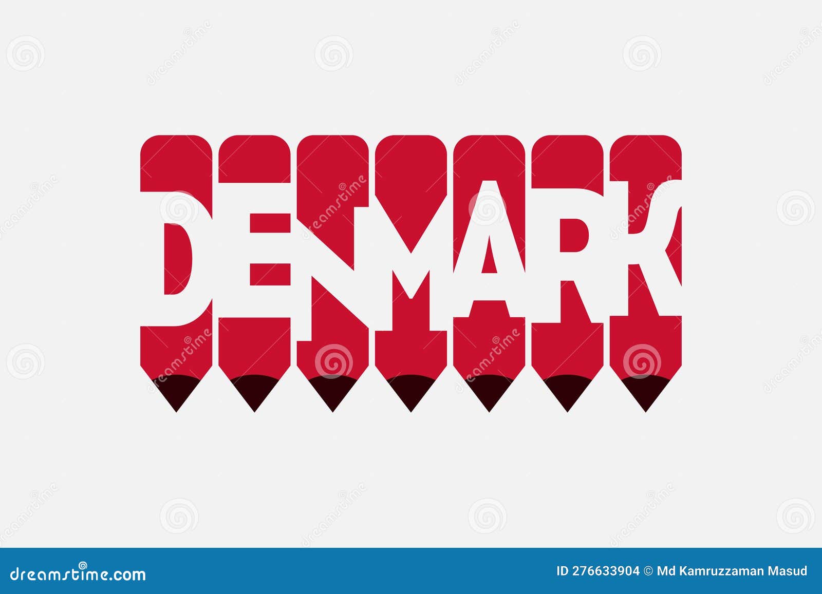 Denmark Text with Pen Symbol Creative Ideas Design. Denmark Typography ...