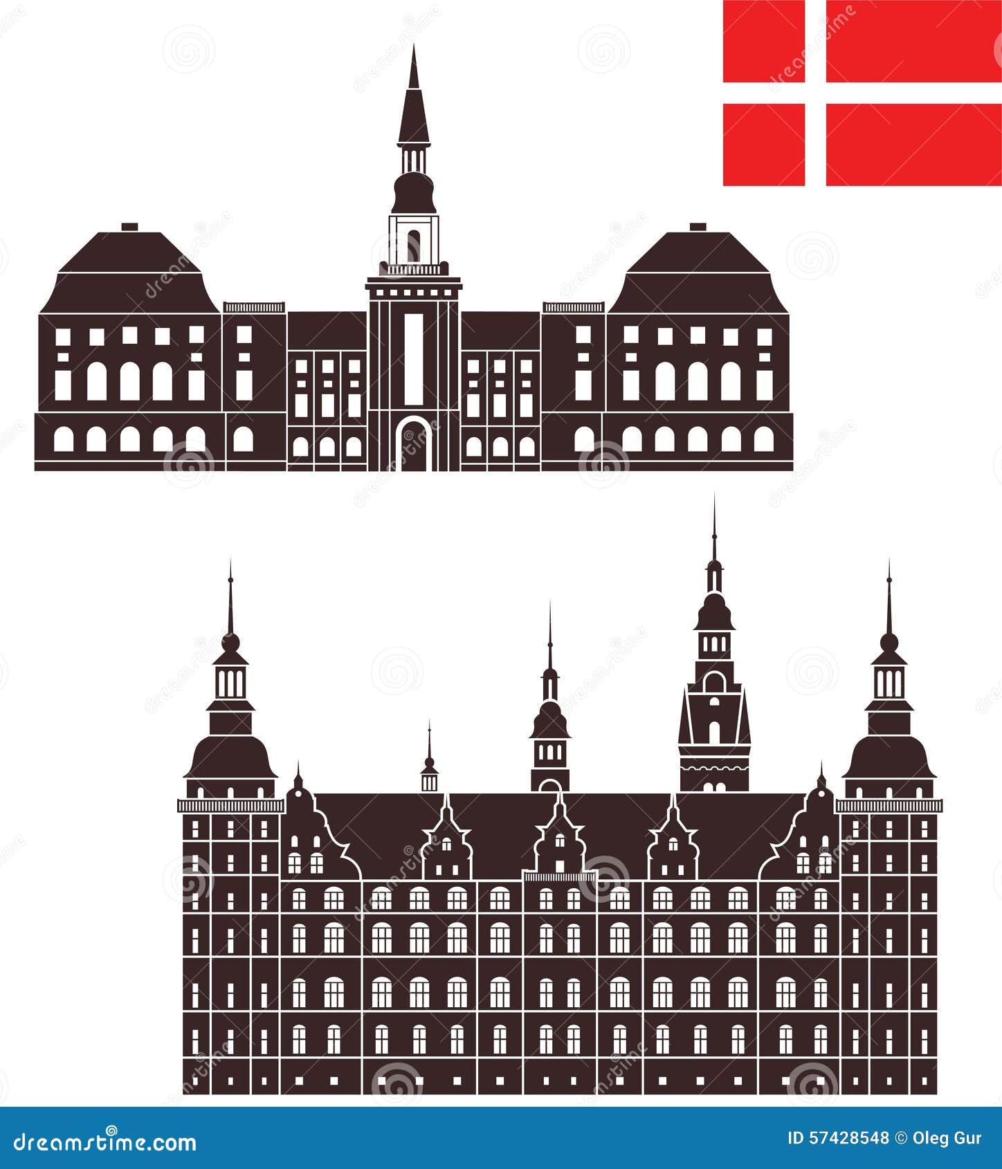 Denmark stock vector. Illustration of bizarre, parliament - 57428548
