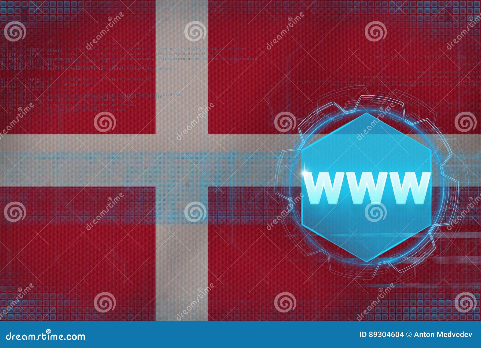 Denmark Www (world Wide Web). Internet Concept. Stock Illustration ...