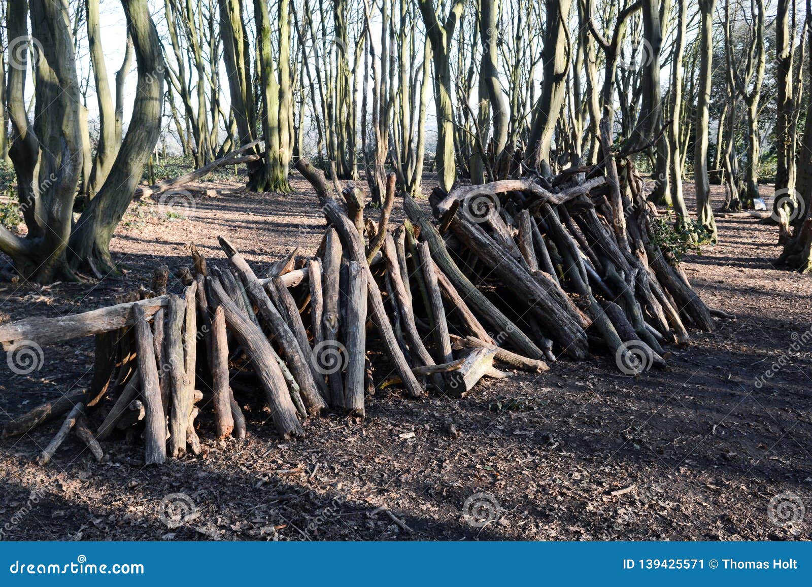 Building a den outdoors stock image. Image of base, built - 139425571