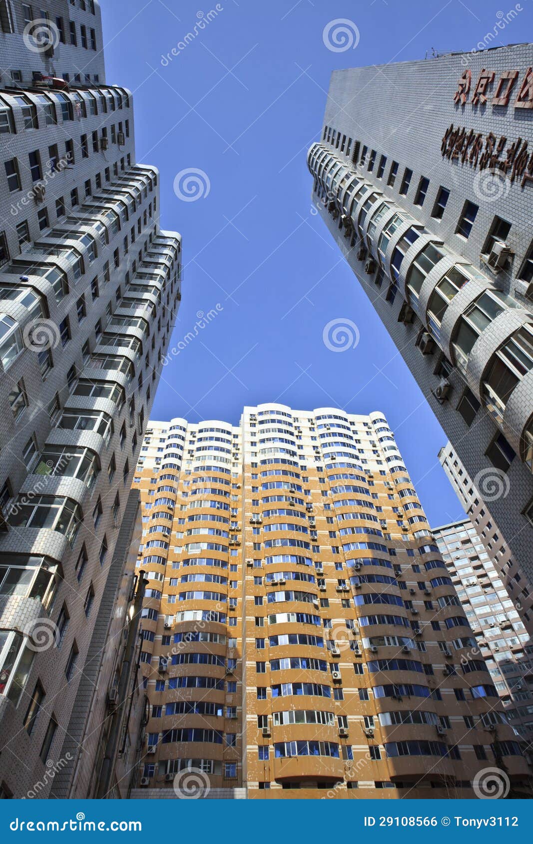 Dense Apartment Buildings in Dalian. Editorial Photo - Image of bright ...