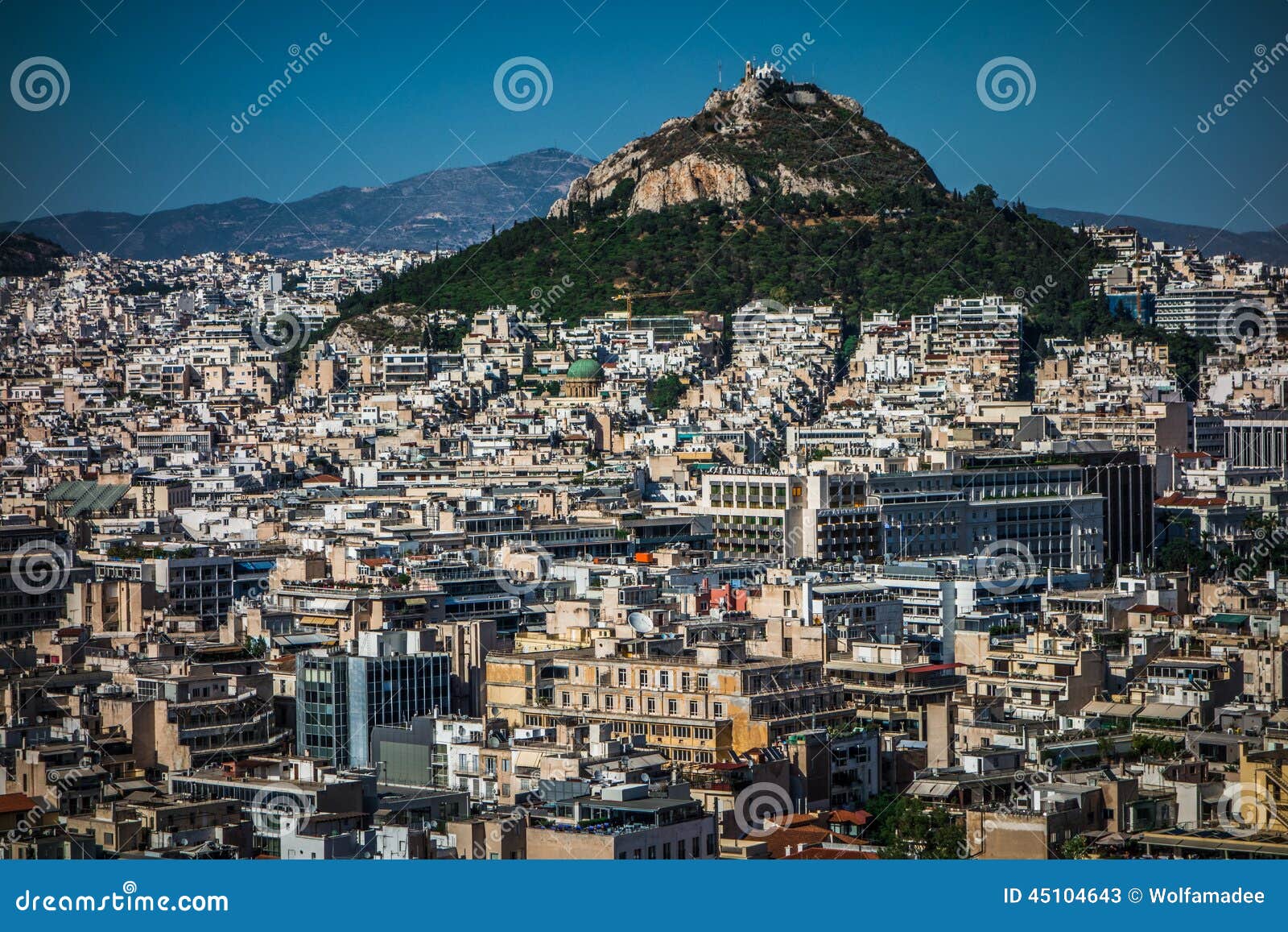 Dense Area of Athens, Greece Stock Image - Image of greek, panoramic ...