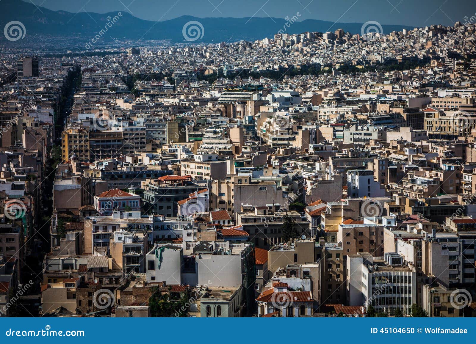Dense Area of Athens, Greece Stock Photo - Image of greek, athens: 45104650
