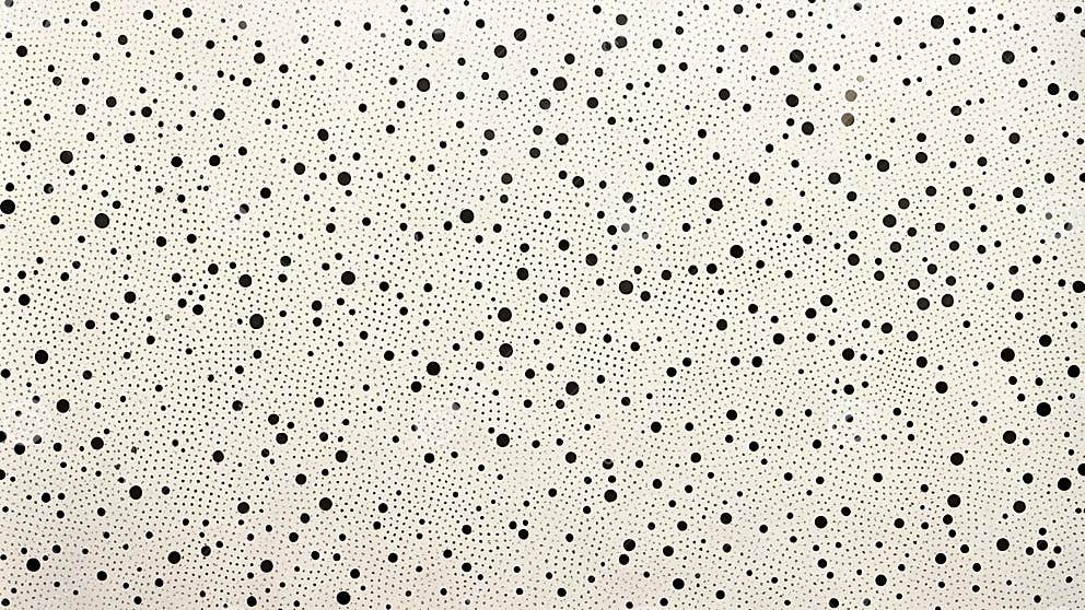 A Dense Array of Randomly Scattered Black Dots on a Pristine White Background Generative AI ...