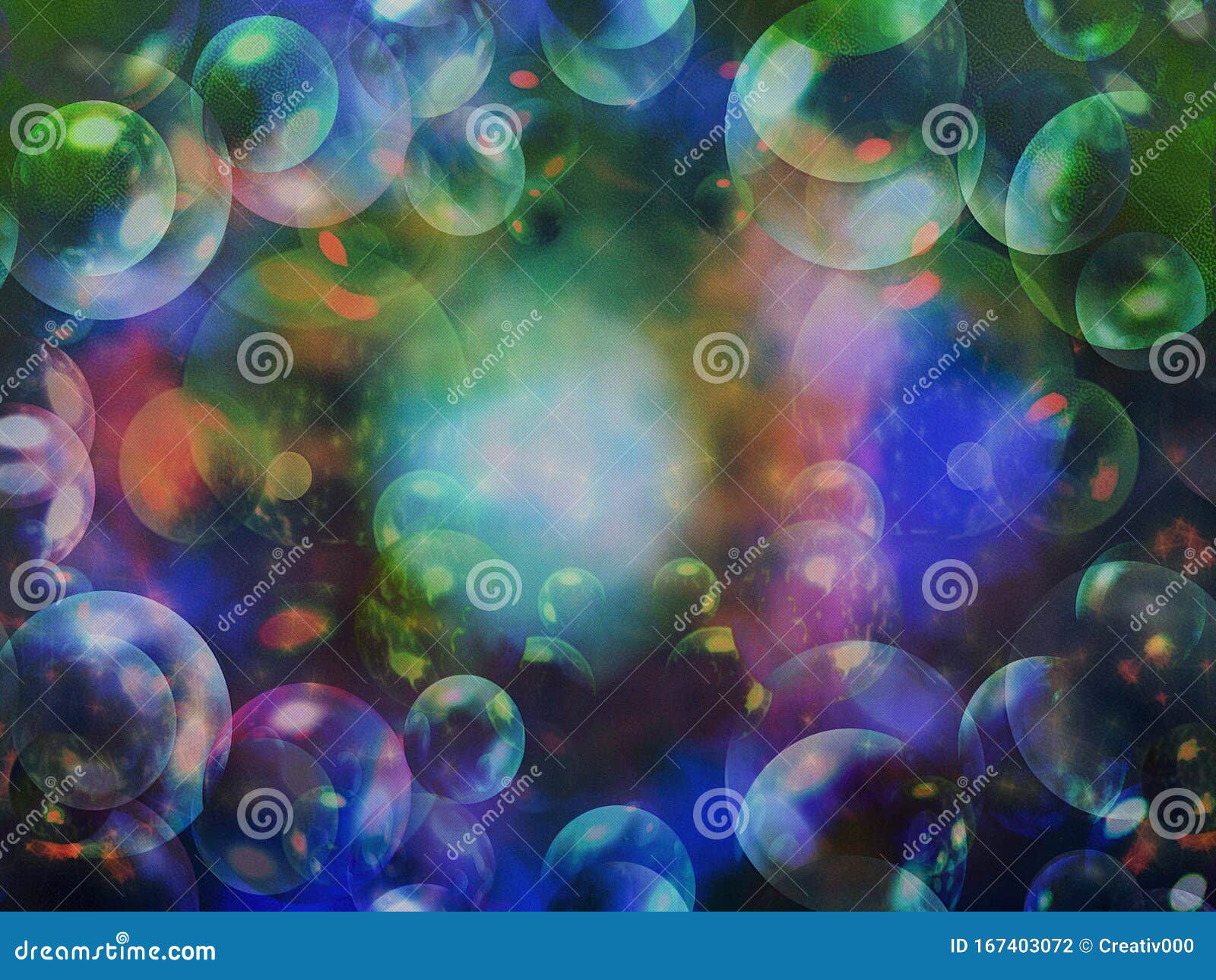 Dense Background of Multicolored Bubbles Stock Illustration ...