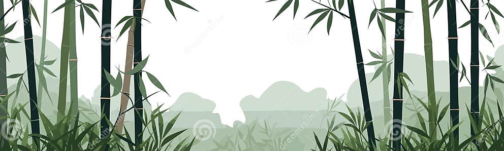 A Dense Bamboo Forest Vector Simple 3d Smooth Cut Isolated Illustration ...