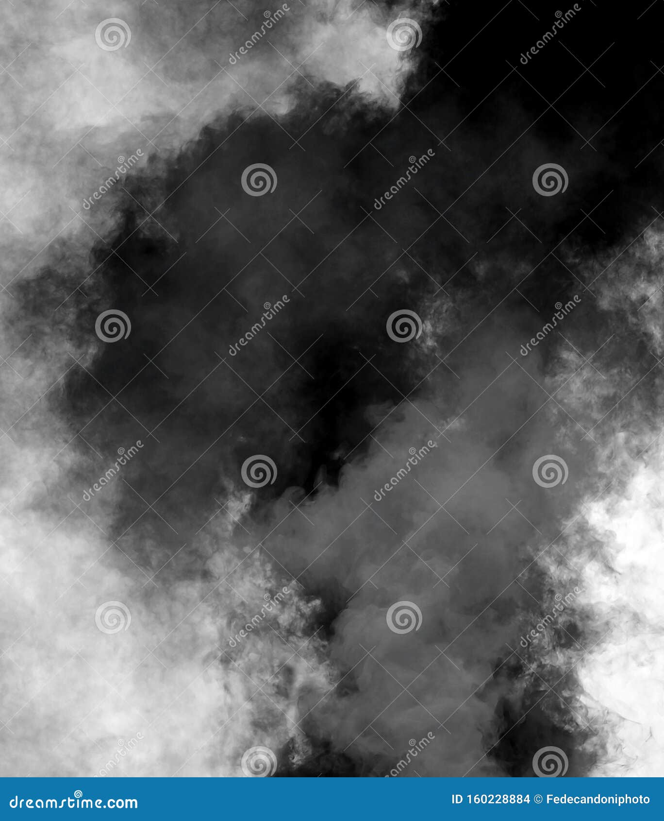 Dense Black Cloud of Smoke after the Explosion Stock Photo - Image of ...