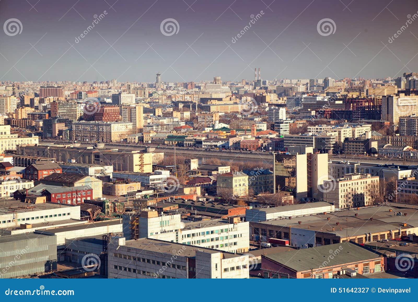 Dense Buildings in the Industrial Area Stock Image - Image of moskva ...