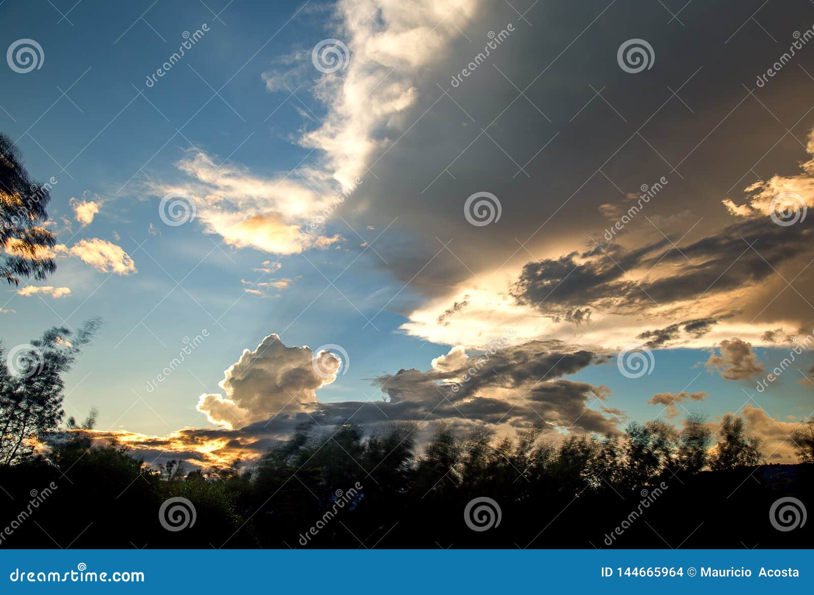 Dense Cloud Casts an Awesome Shadow on the Sky Stock Photo - Image of ...
