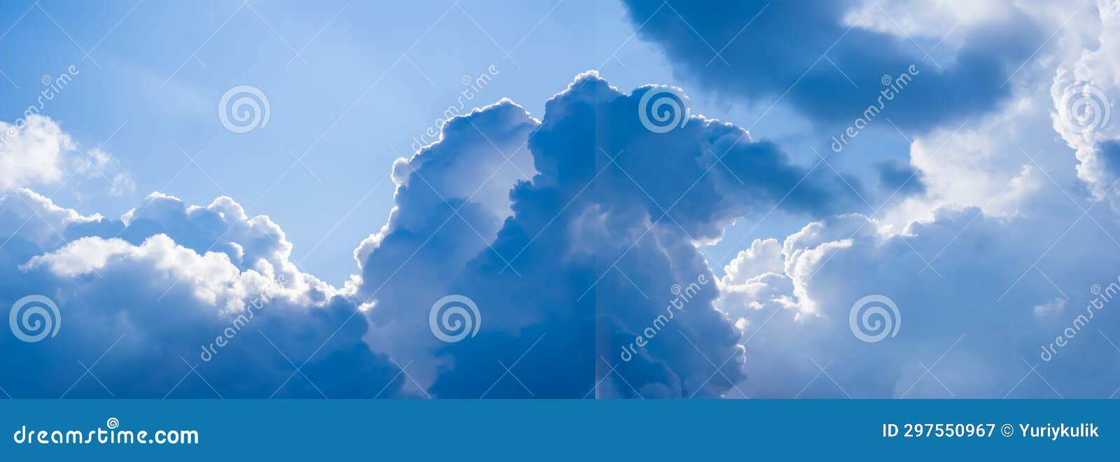 Dense Clouds on Blue Sky Natural Background Stock Image - Image of ...
