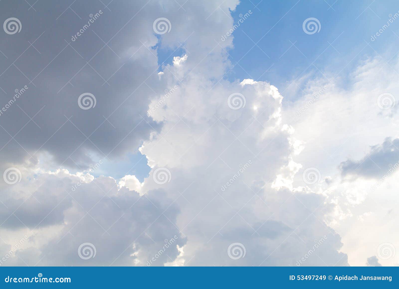 Dense Clouds Gathered in the Sky, Obscuring the Light from the S Stock ...