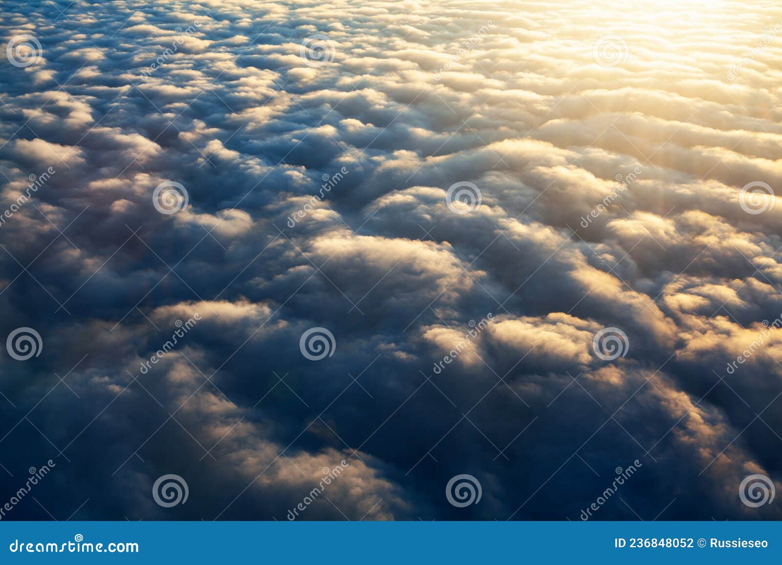 Dense clouds with sunlight stock photo. Image of shining - 236848052