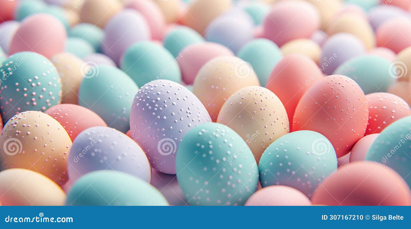 A Dense Collection of Easter Eggs in Pastel Tones Offers a Visual Feast ...