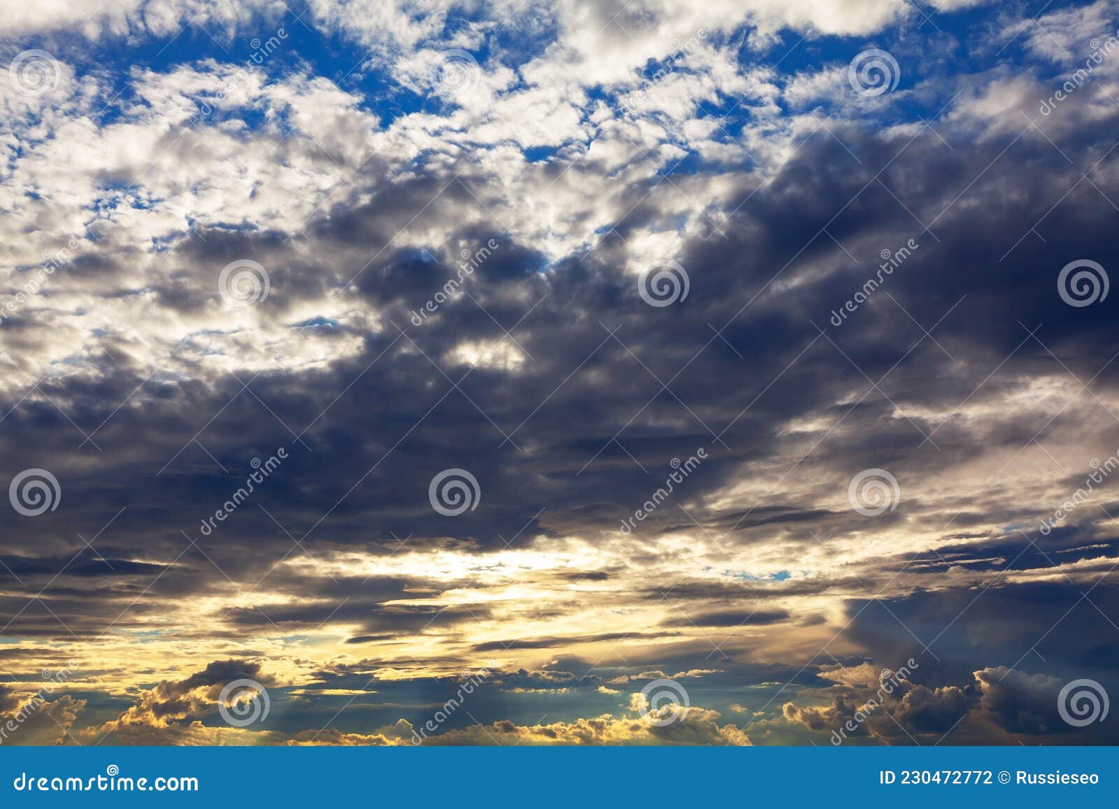 Dense dark clouds stock photo. Image of dark, blue, horizontal - 230472772