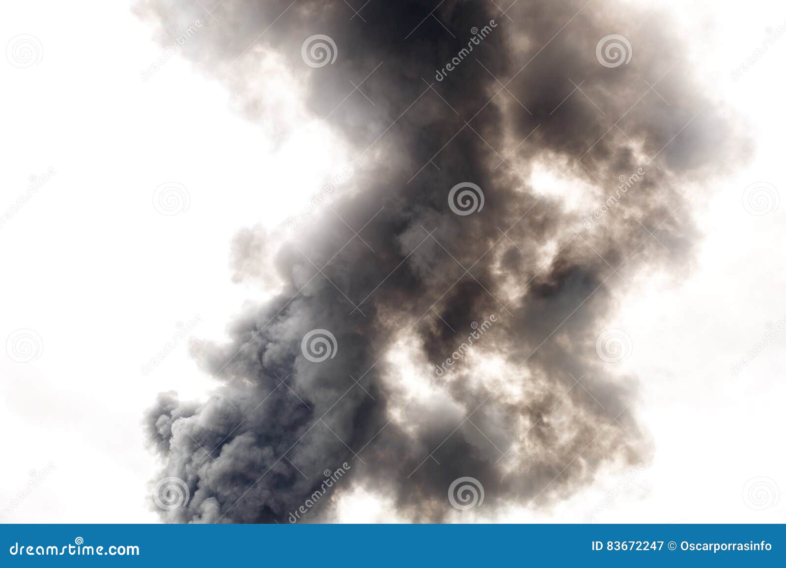 Dense and Dark Smoke from a Fire Stock Image - Image of environment ...