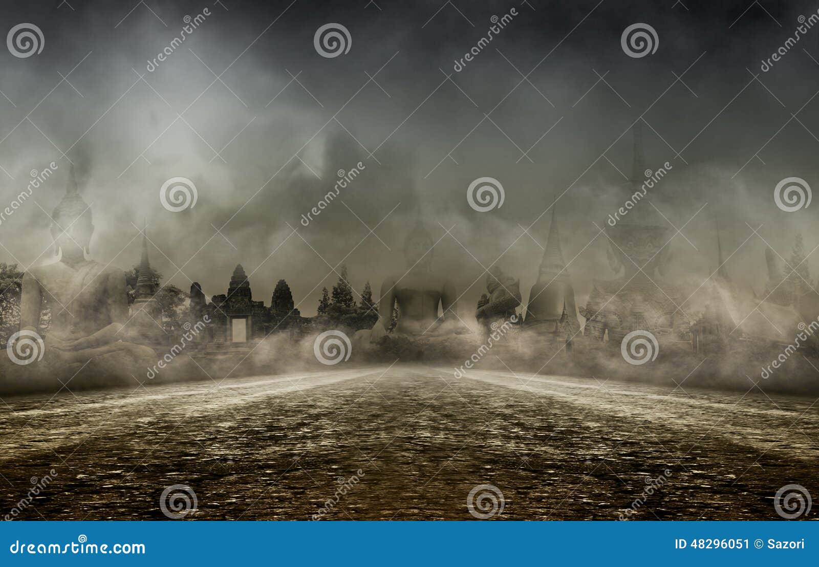 Dense fog on realm stock image. Image of amazing, cloud - 48296051