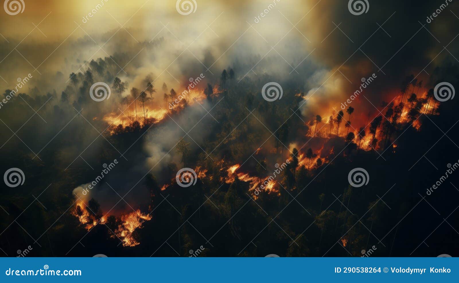 A Dense Forest Engulfed in Flames Stock Photo - Image of conservation ...