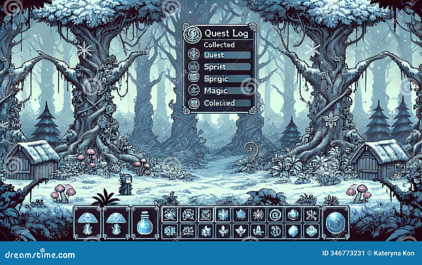 A Dense Forest Filled with Mythical Creatures Like Fairies, Sprites ...