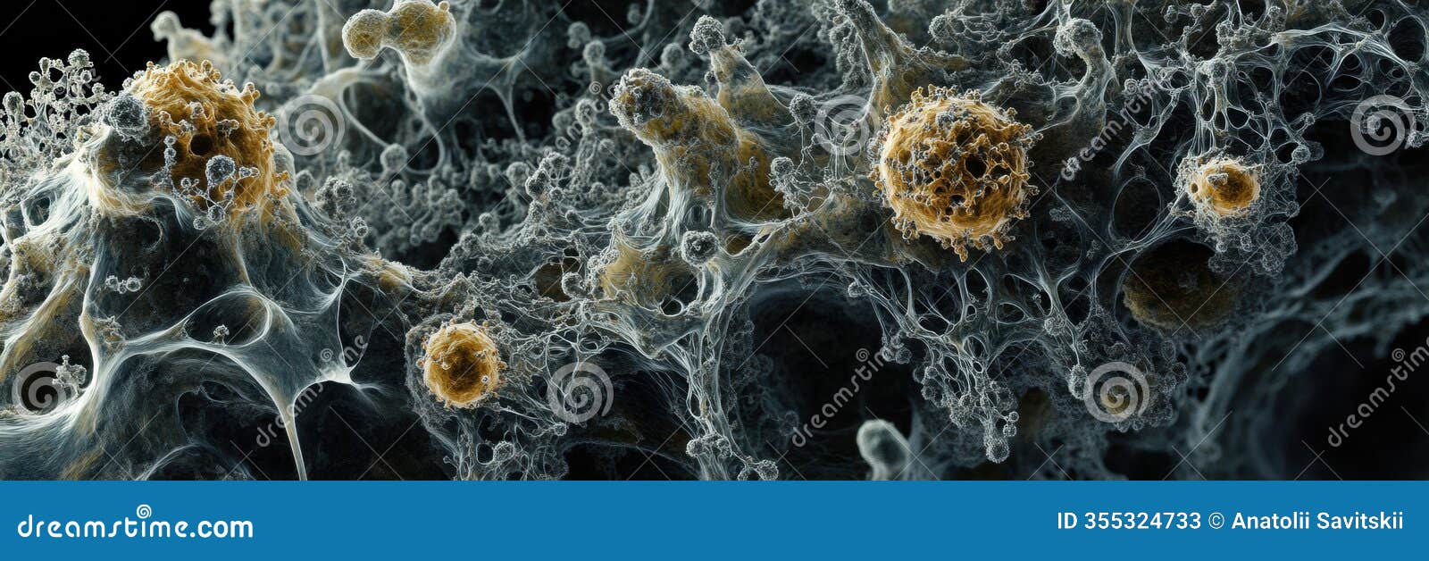 Dense Layer of Microbes Displaying Complex Structures and Forms in ...