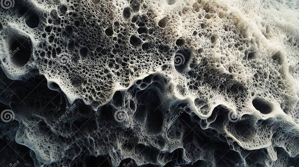 Dense Layer of Microbes Displaying Intricate Textures and Forms Under ...