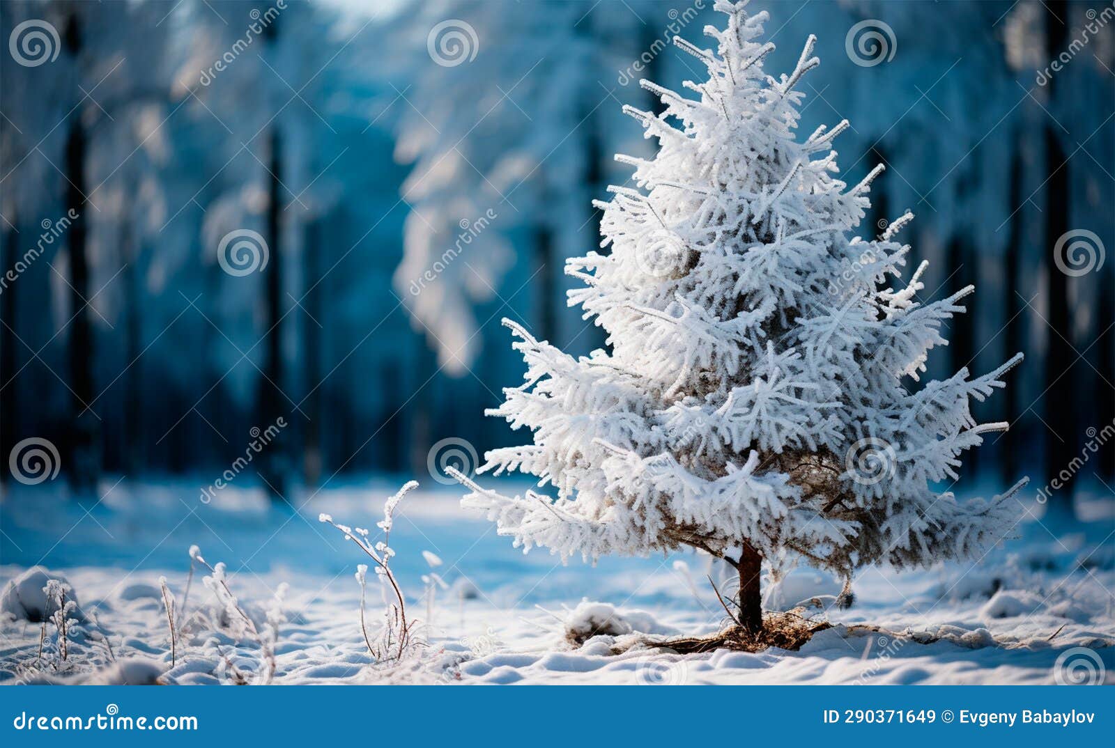Dense Mixed Snow Forest - AI Generated Image Stock Image - Image of ...